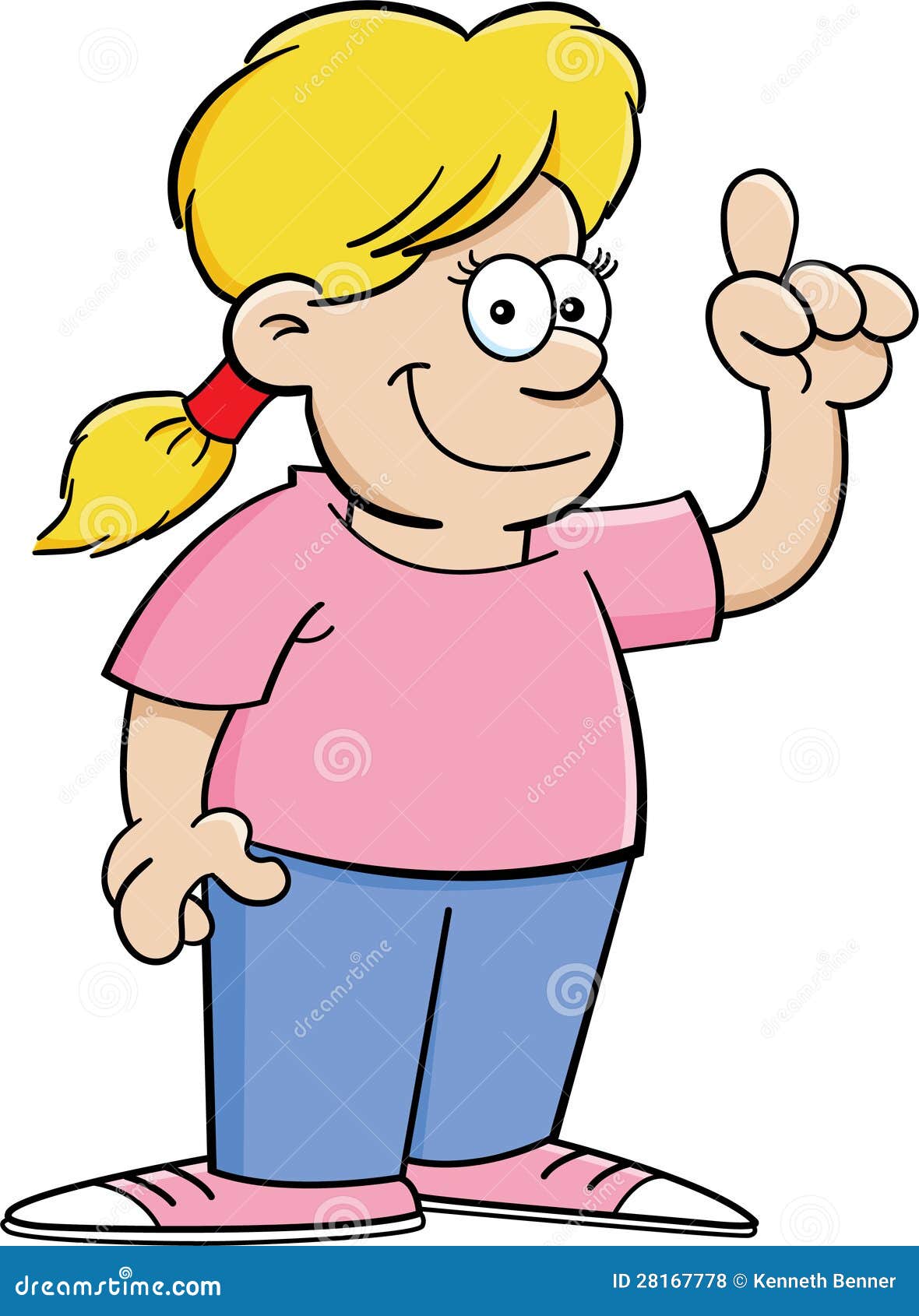 Cartoon Girl With An Idea Royalty Free Stock Photos - Image: 28167778