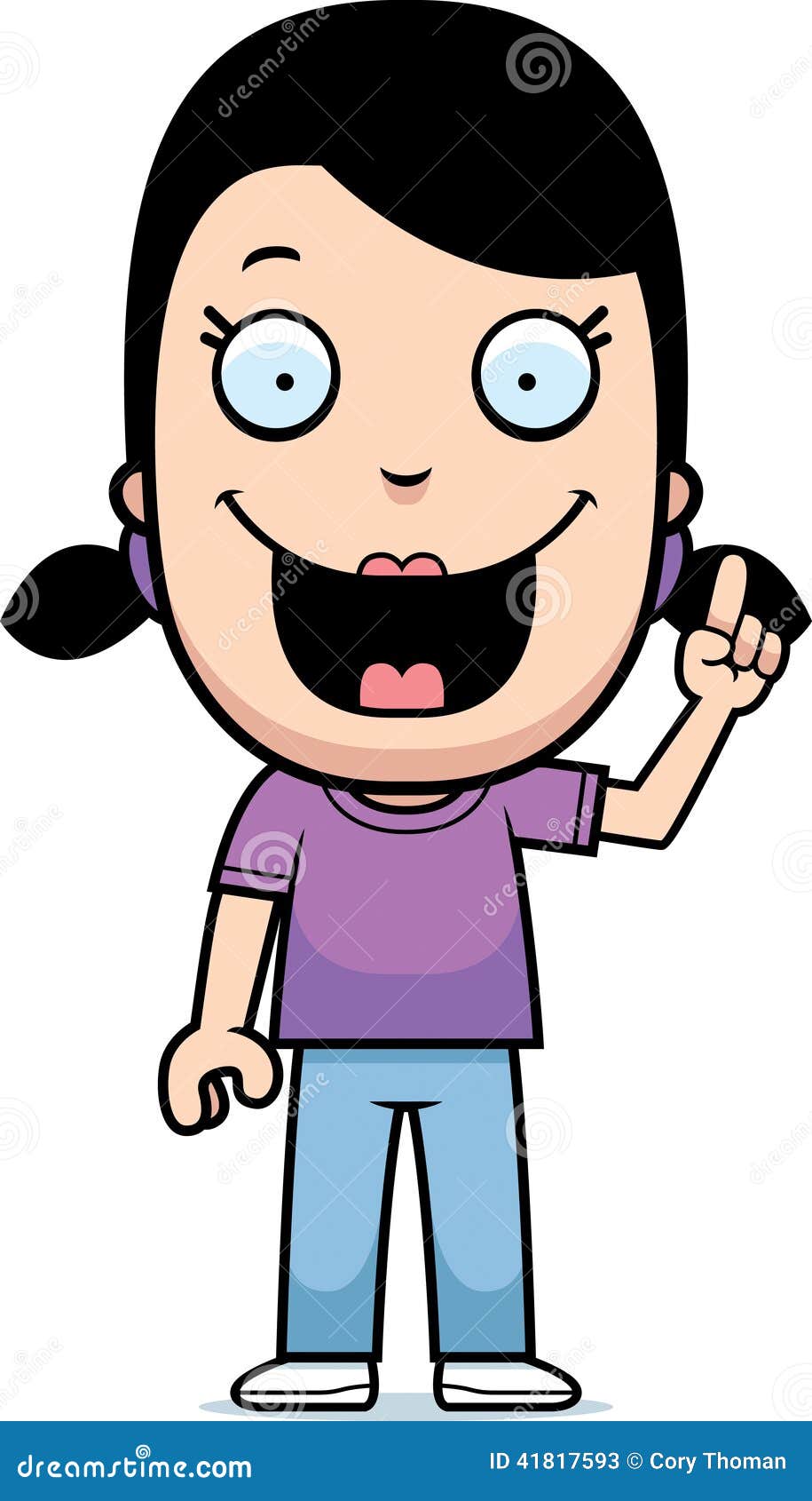 Cartoon Girl Idea stock vector. Illustration of graphic - 41817593