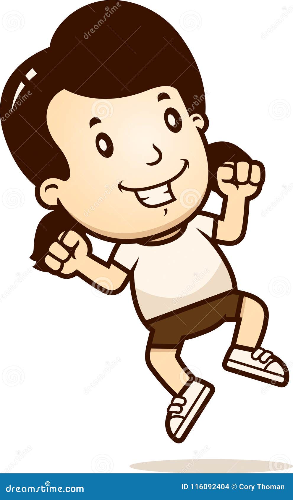 Cartoon Girl Jumping stock vector. Illustration of girl - 116092404