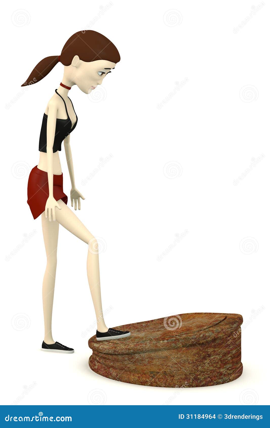 Cartoon Girl with Rusty Can Stock Illustration - Illustration of human ...