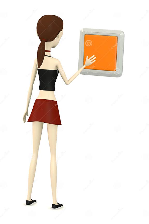 Cartoon girl with switch stock illustration. Illustration of cartoon ...