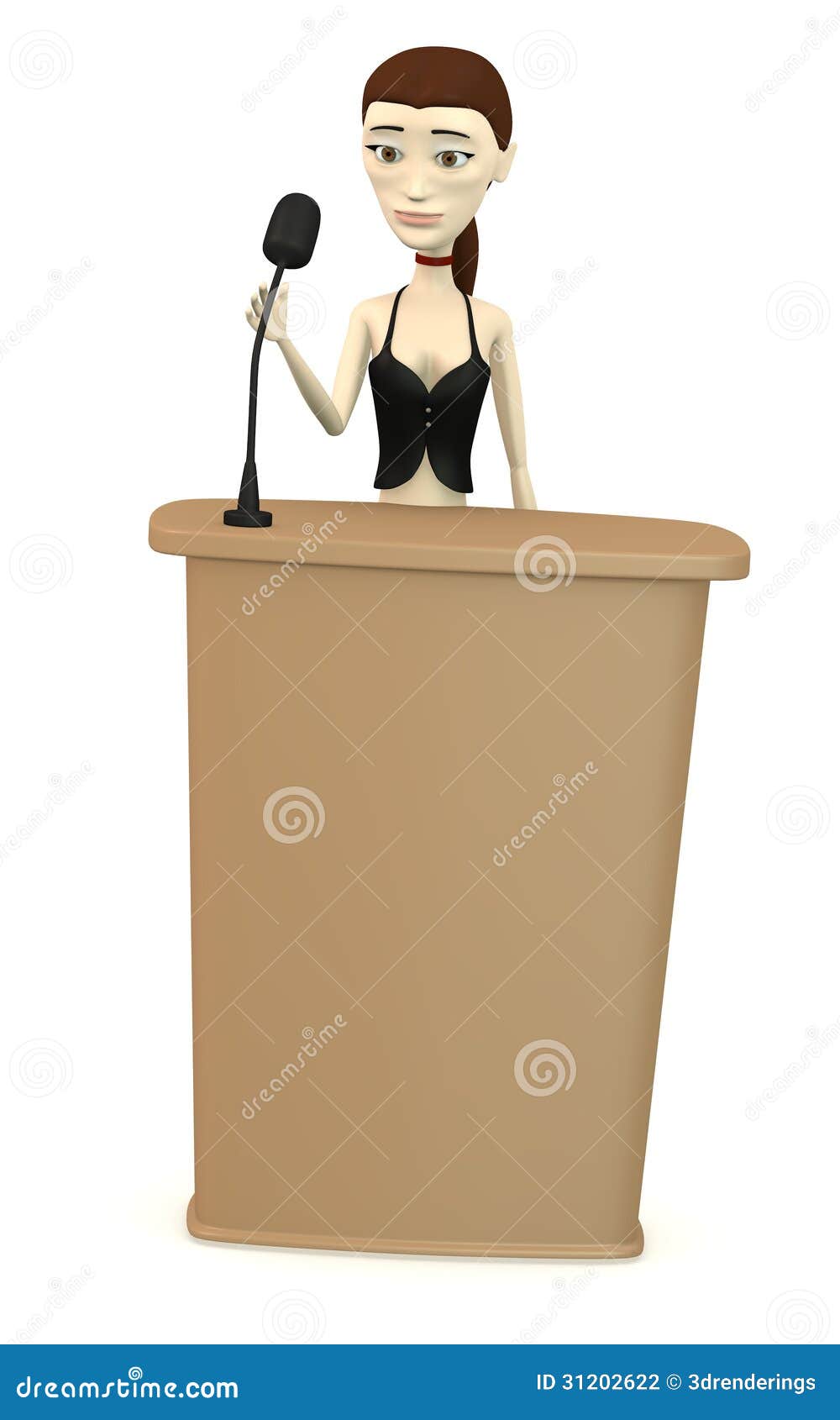 Cartoon girl talking stock illustration. Illustration of president ...