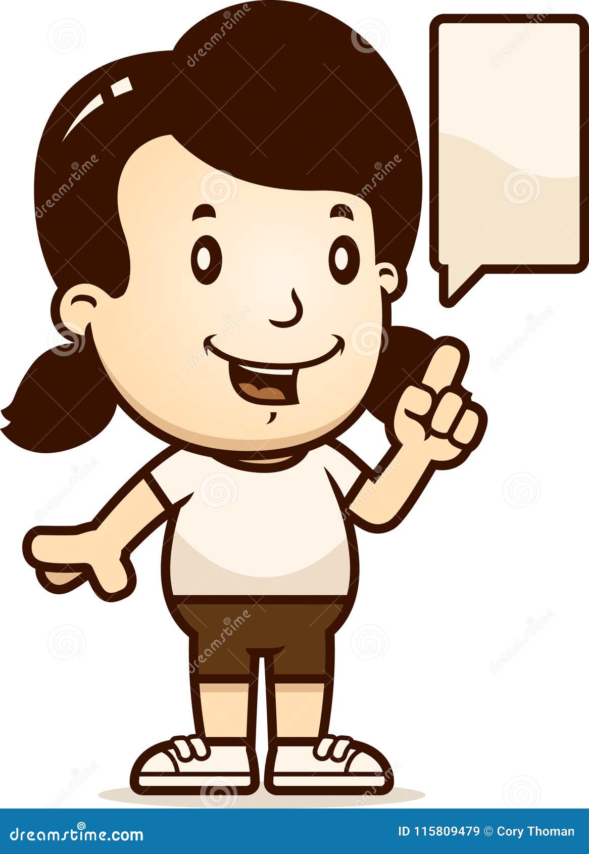 Cartoon Girl Talking stock vector. Illustration of child - 115809479
