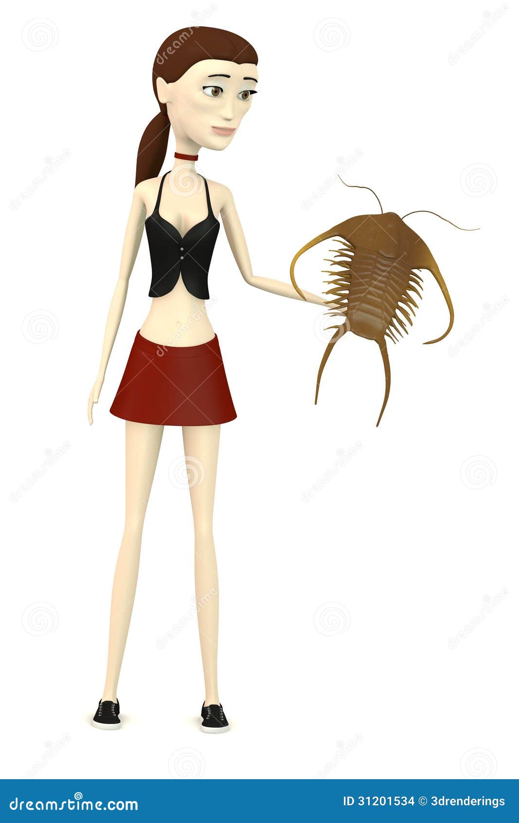 Cartoon Boy With Trilobite Stock Photography | CartoonDealer.com #31201550