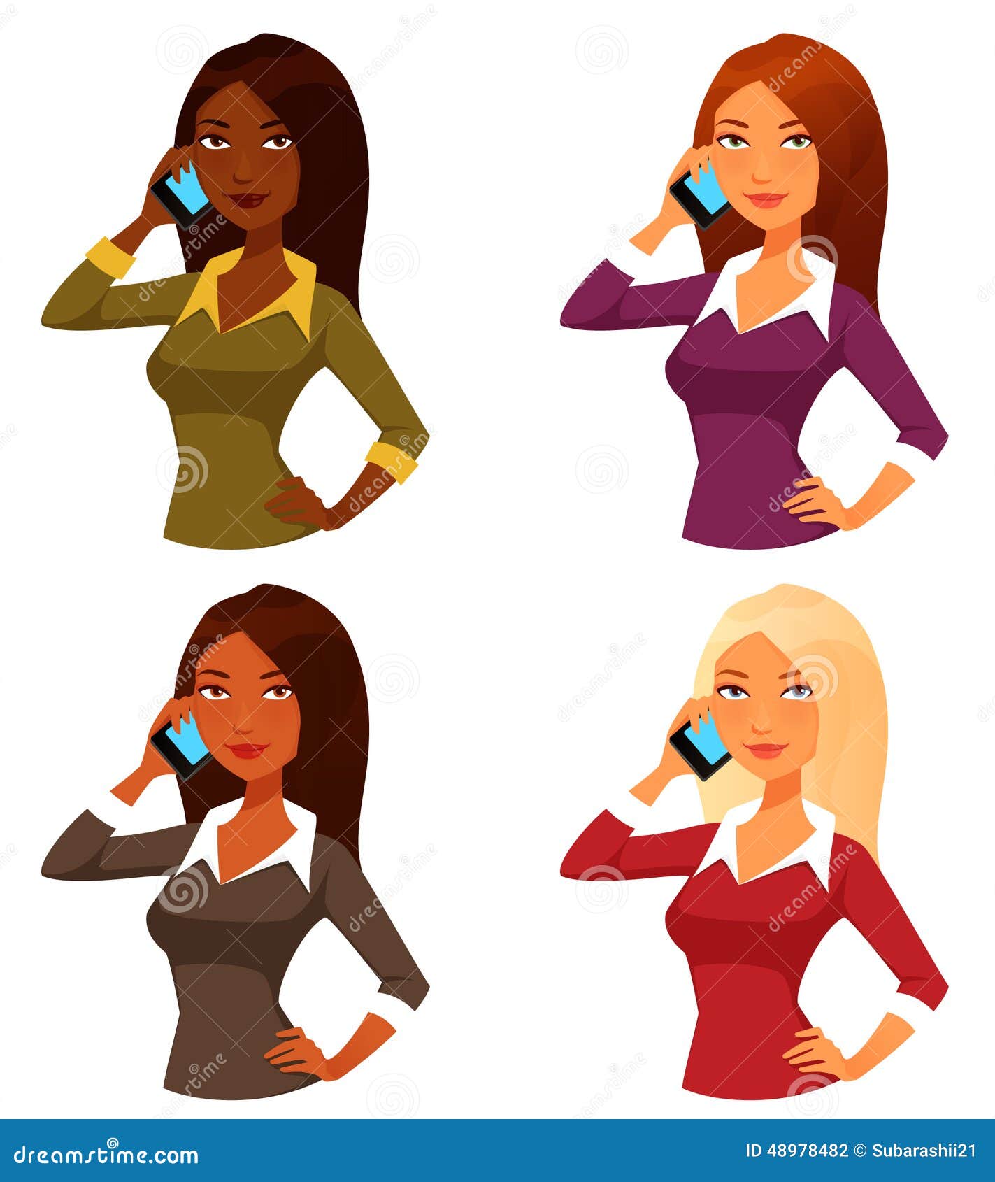 Mobile Girls Stock Illustrations – 3,204 Mobile Girls Stock ...