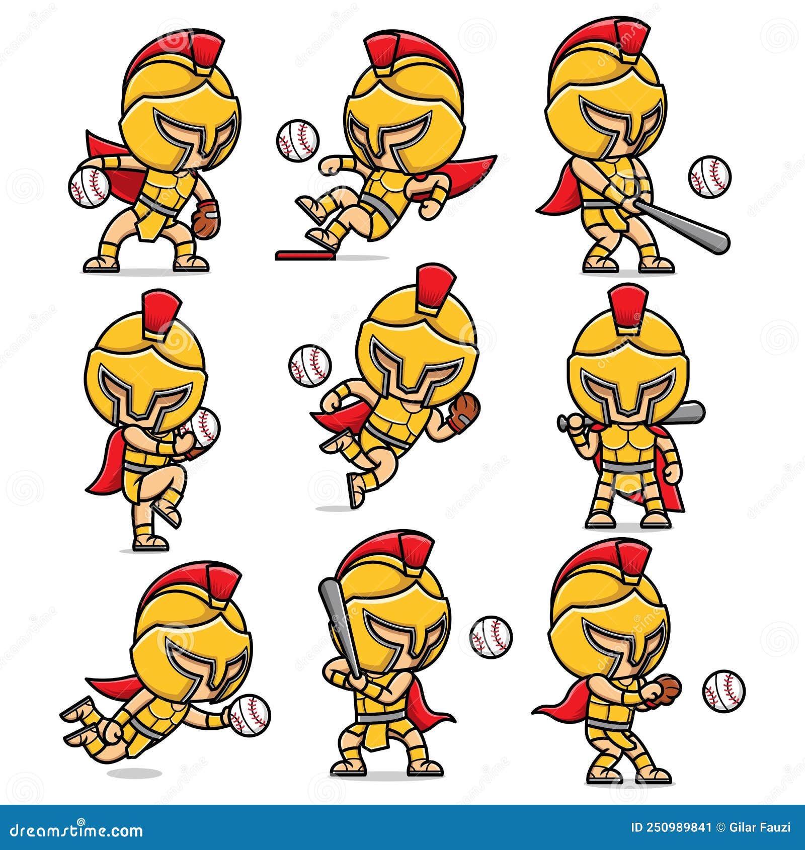 Cartoon Gladiator Baseball | CartoonDealer.com #250989841
