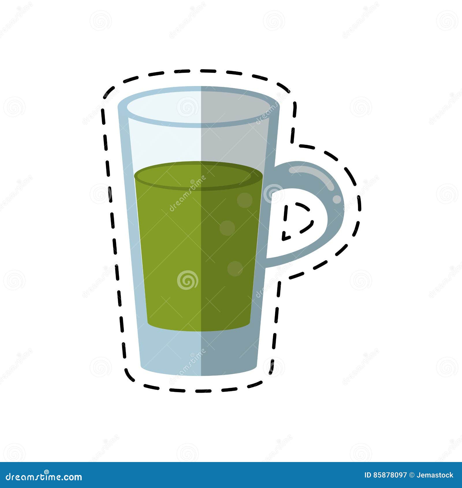 Cartoon Glass Cup Juicy Refreshment Stock Vector - Illustration of food ...