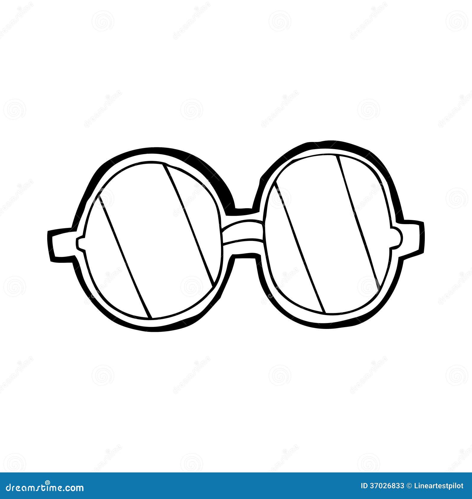Cartoon glasses stock illustration. Illustration of drawn - 37026833