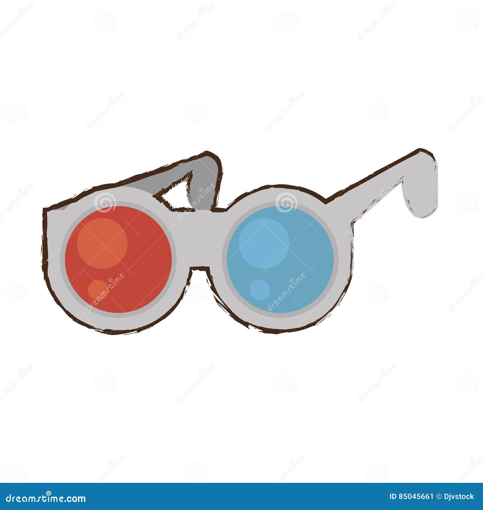 Set Of Cartoon Glasses. A Collection Of Sunglasses. Illustration On ...