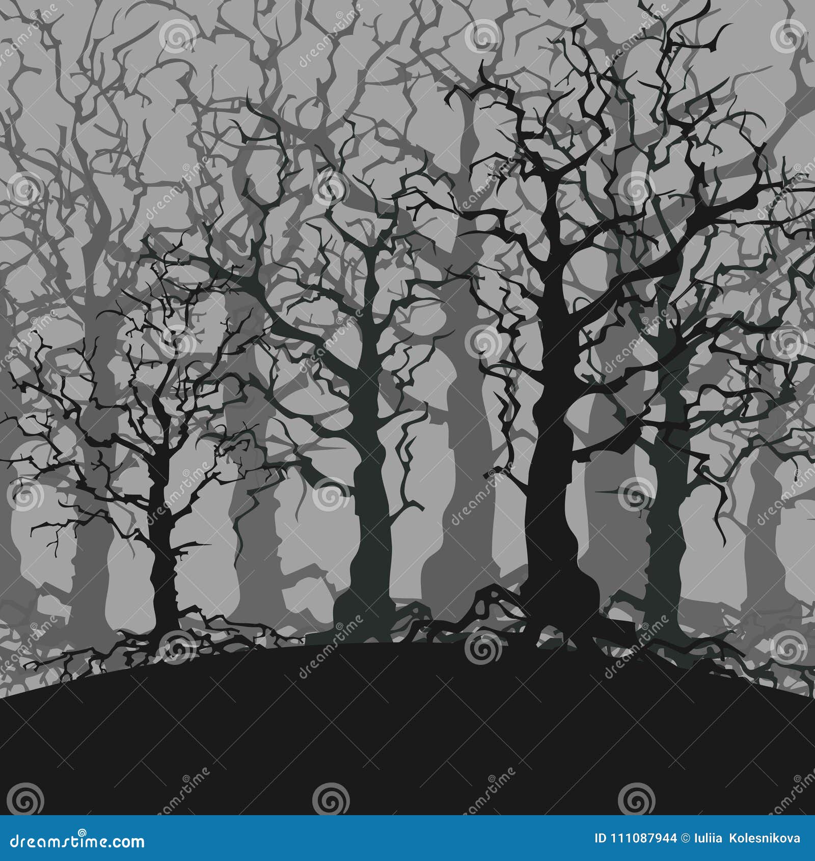 Drawings Of Dark Trees