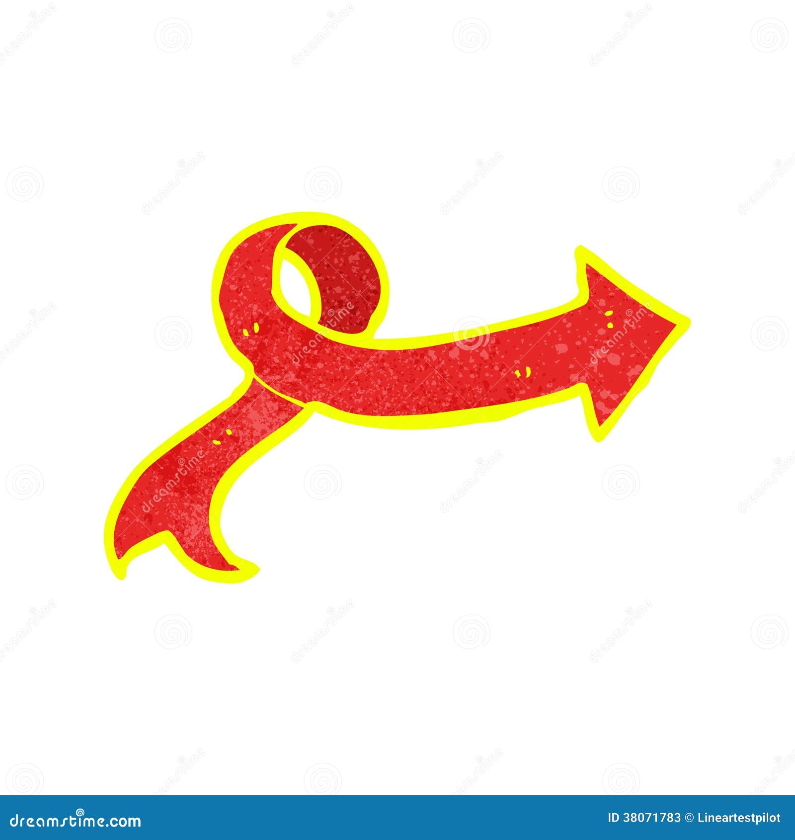 Cartoon glowing arrow stock vector. Illustration of drawn - 38071783