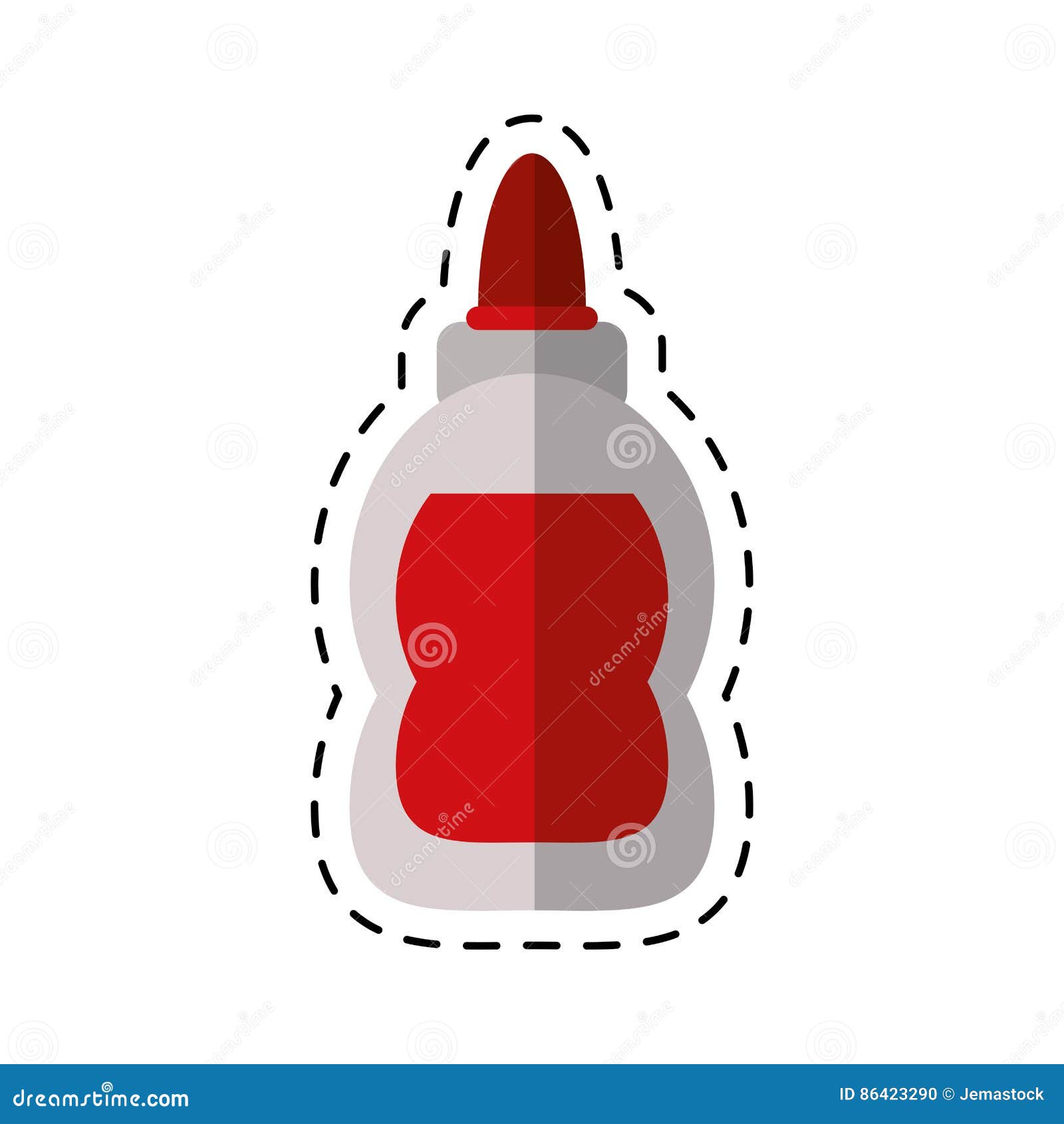 Cartoon Glue School Supply Design Stock Vector - Illustration of flat ...