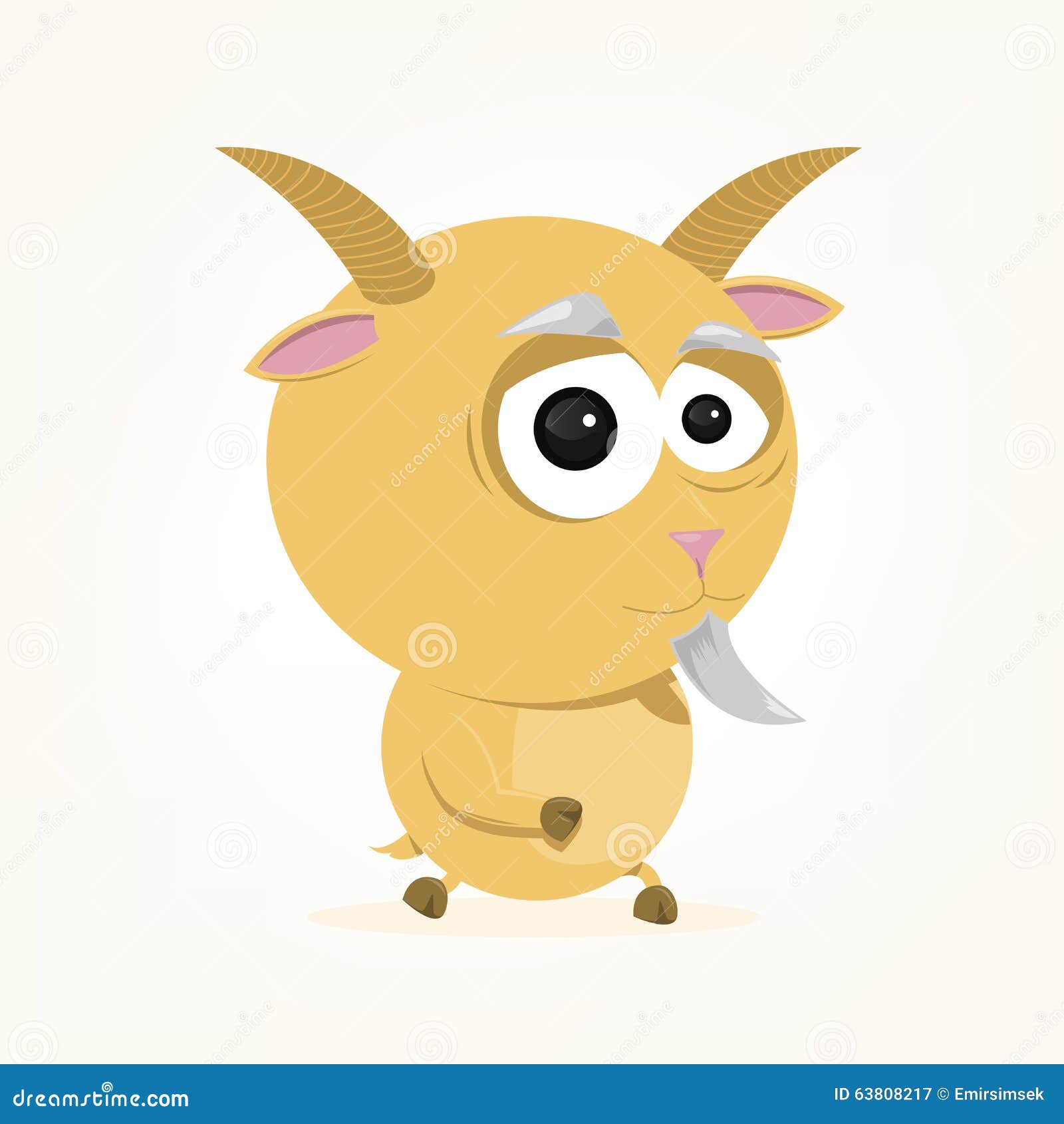 Cartoon Goat stock vector. Illustration of wildlife, vector - 63808217
