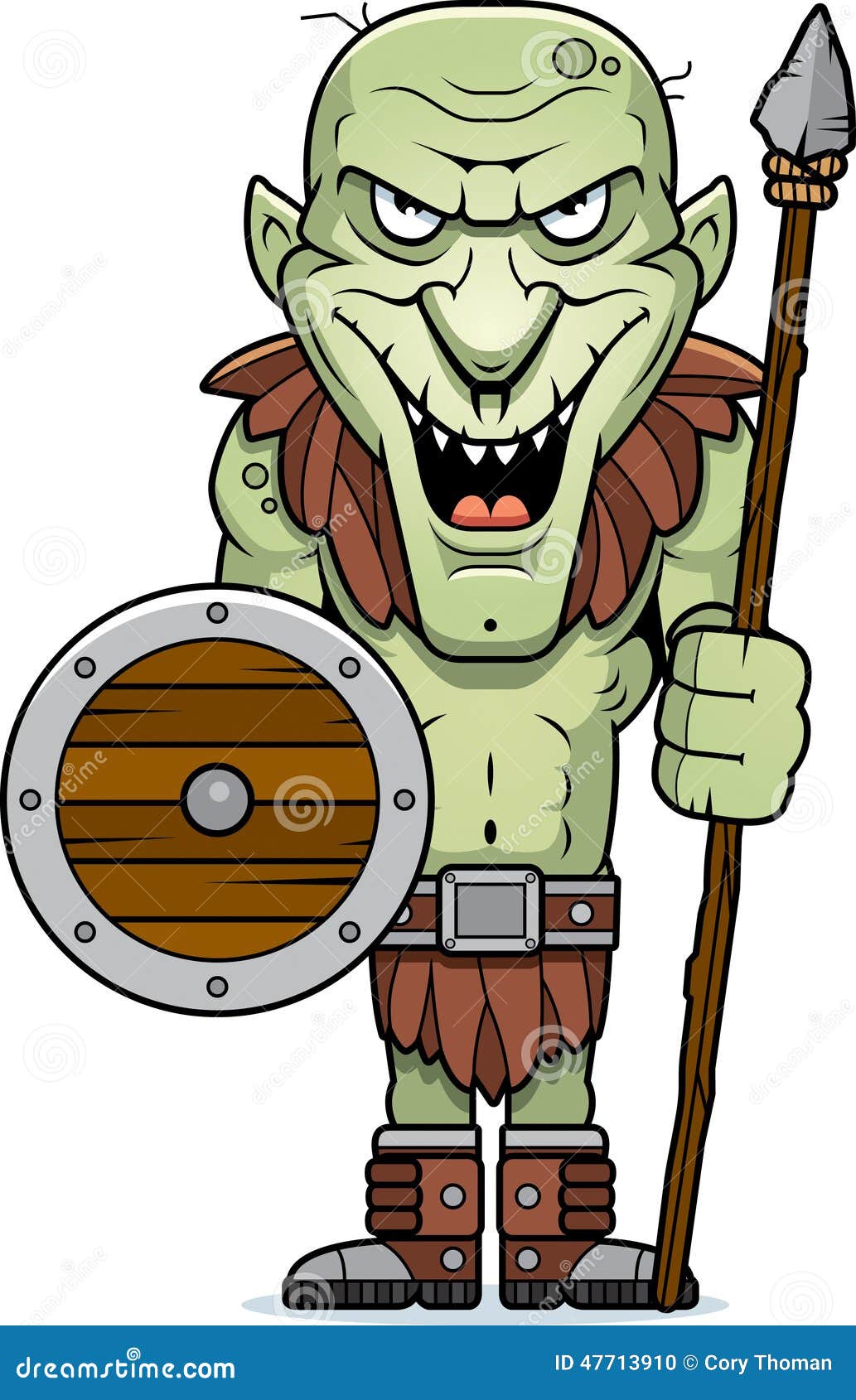 Cartoon Goblin Spear stock vector. Illustration of clip - 47713910