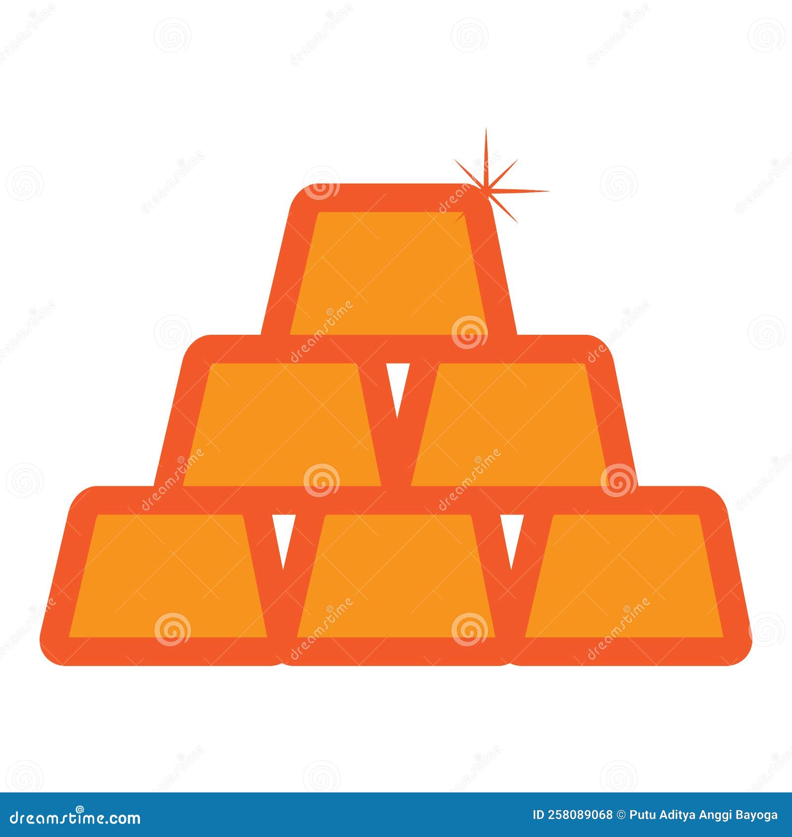Cartoon gold stack stock vector. Illustration of logo - 258089068