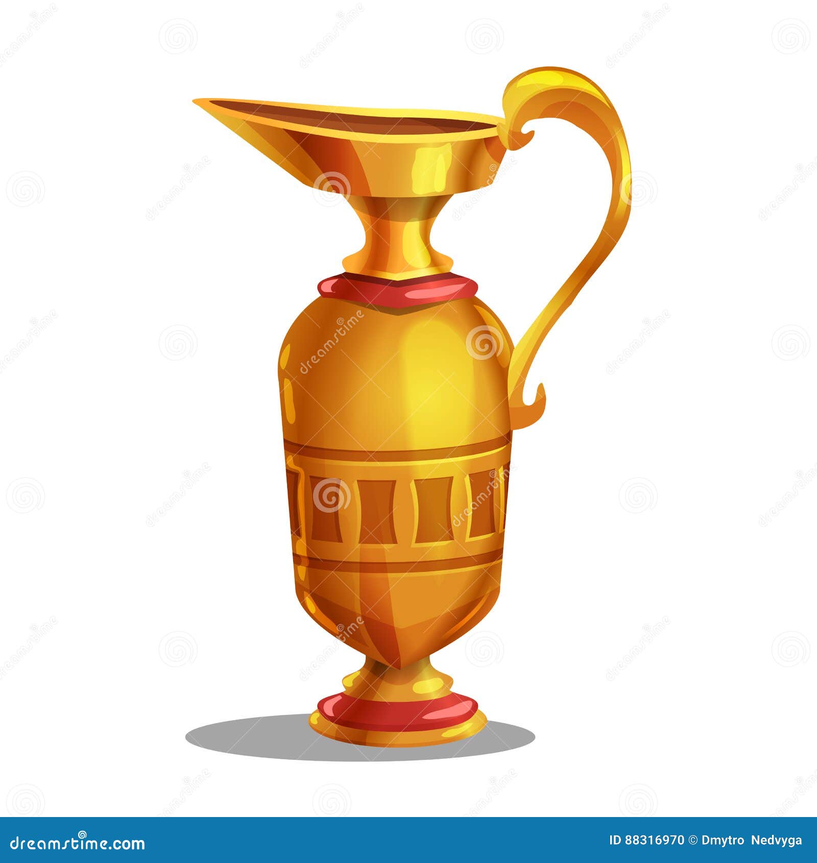 Cartoon Golden Award, Ancient Jug. Stock Vector - Illustration of ...