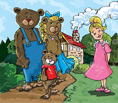 Cartoon of Goldilockes stock vector. Illustration of wildlife - 19024487