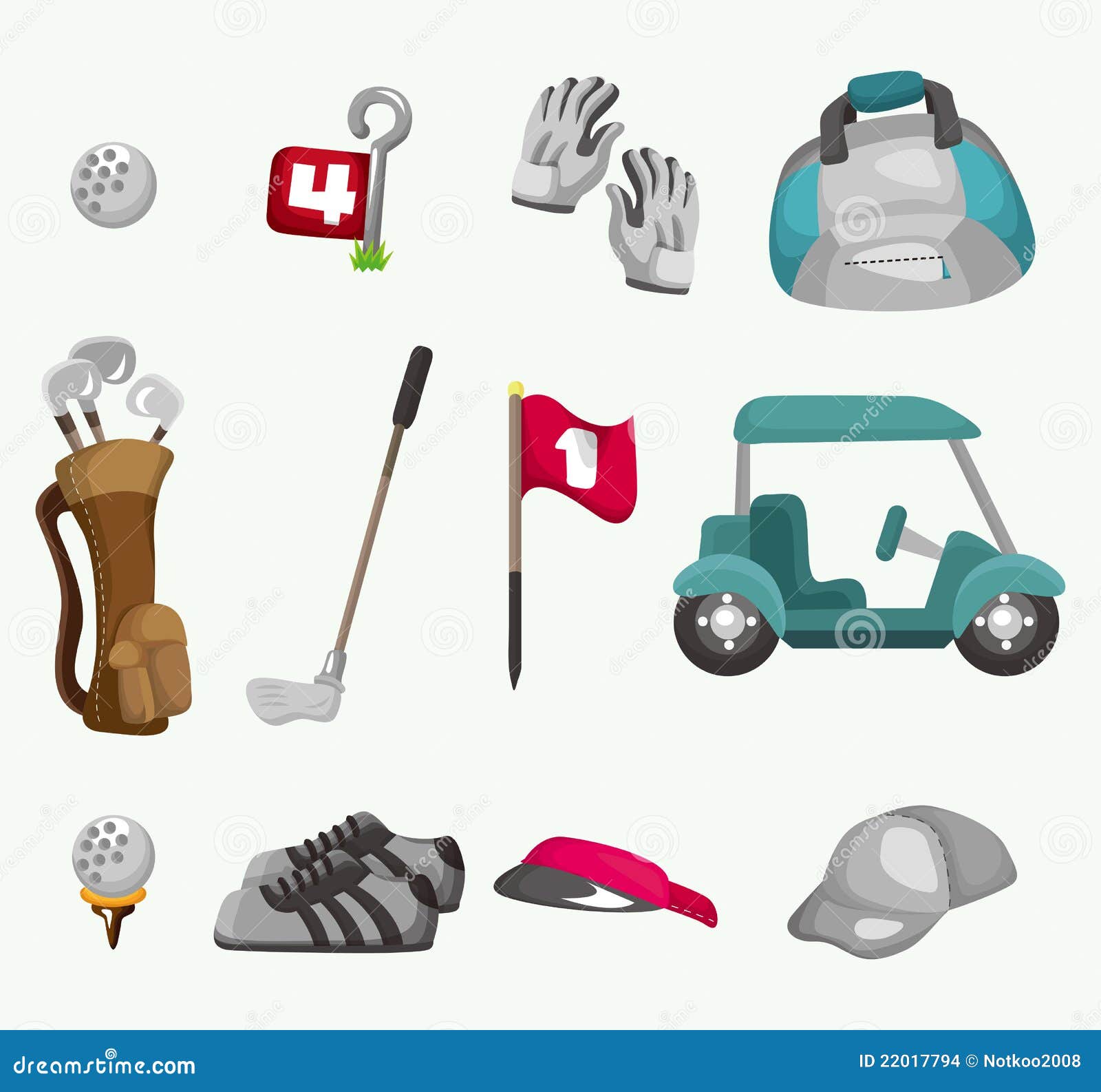 Cartoon golf icon stock vector. Illustration of leisure - 22017794