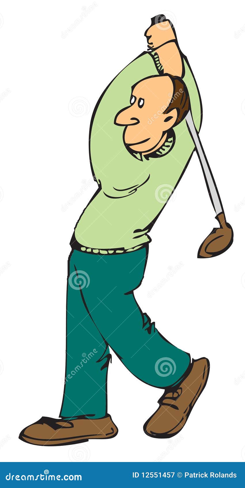 Cartoon Golfer