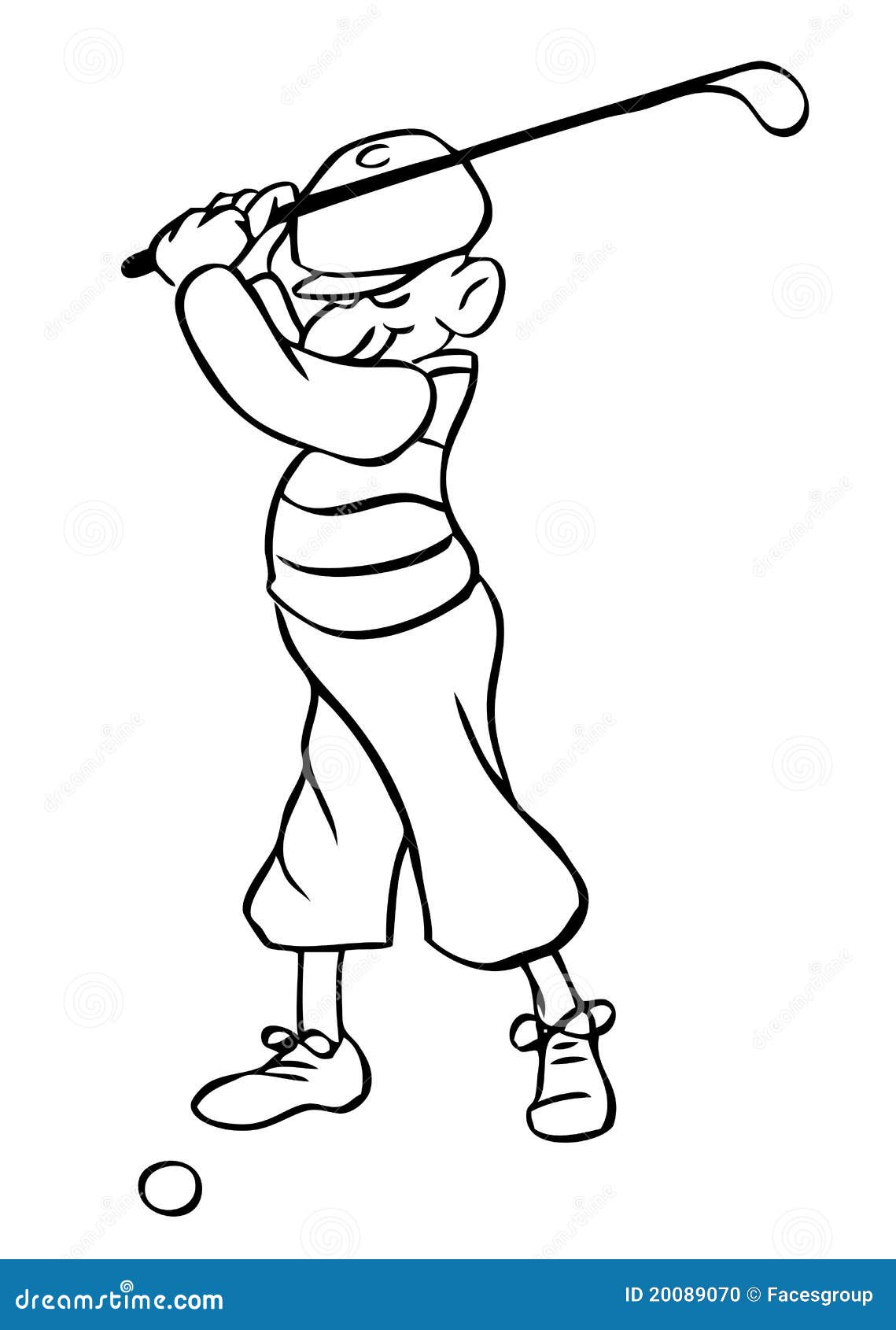 Cartoon Golfer Vector Stock Photo - Image: 20089070
