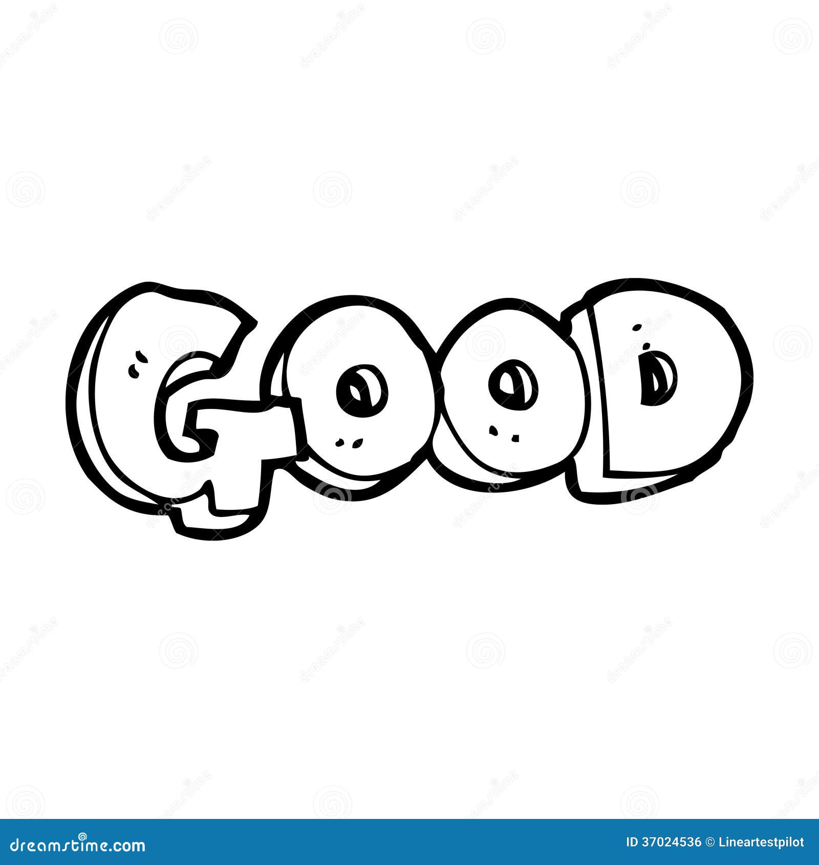 Cartoon good sign stock illustration. Illustration of retro - 37024536