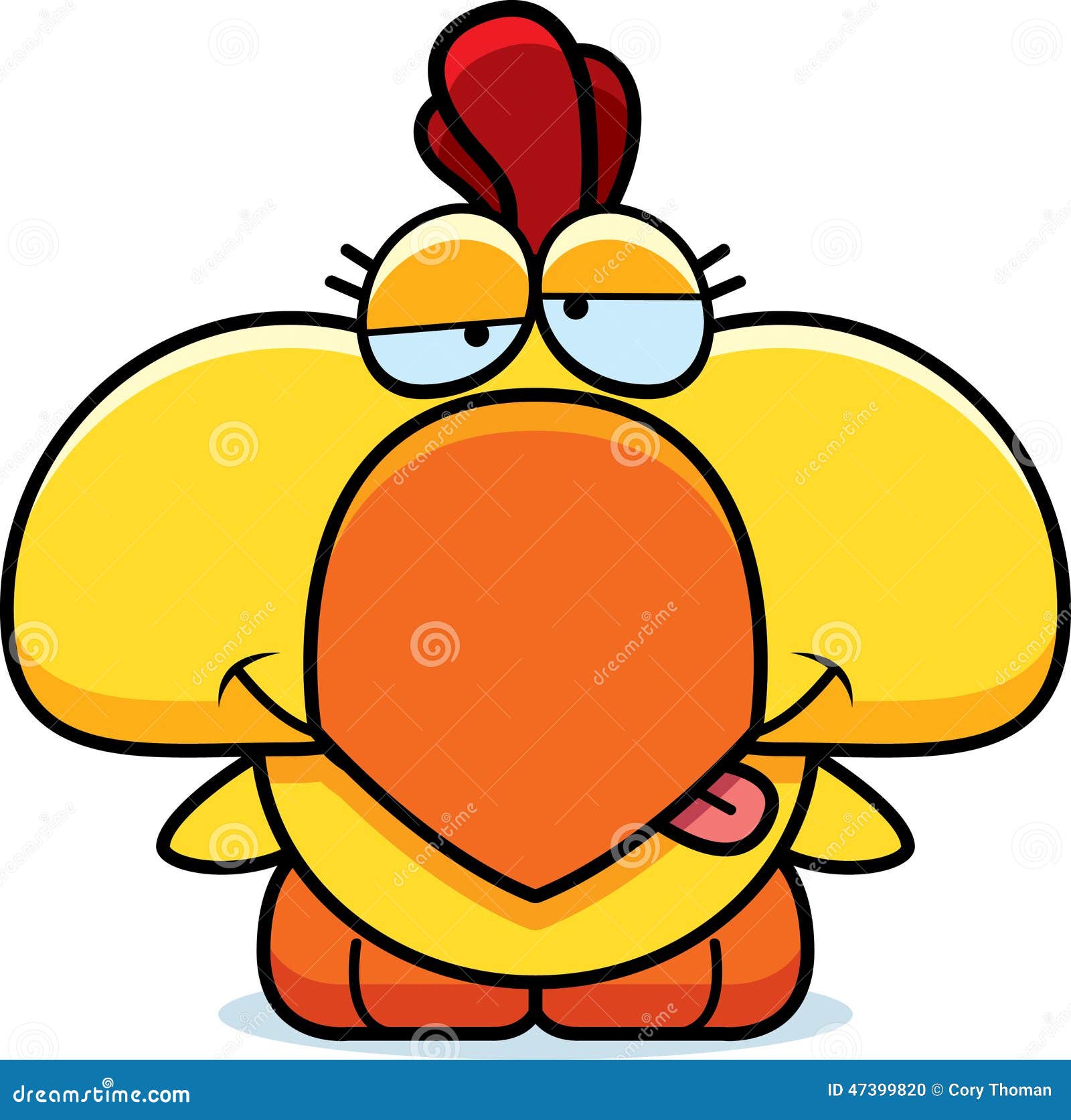 Cartoon Goofy Chicken stock vector. Illustration of vector - 47399820