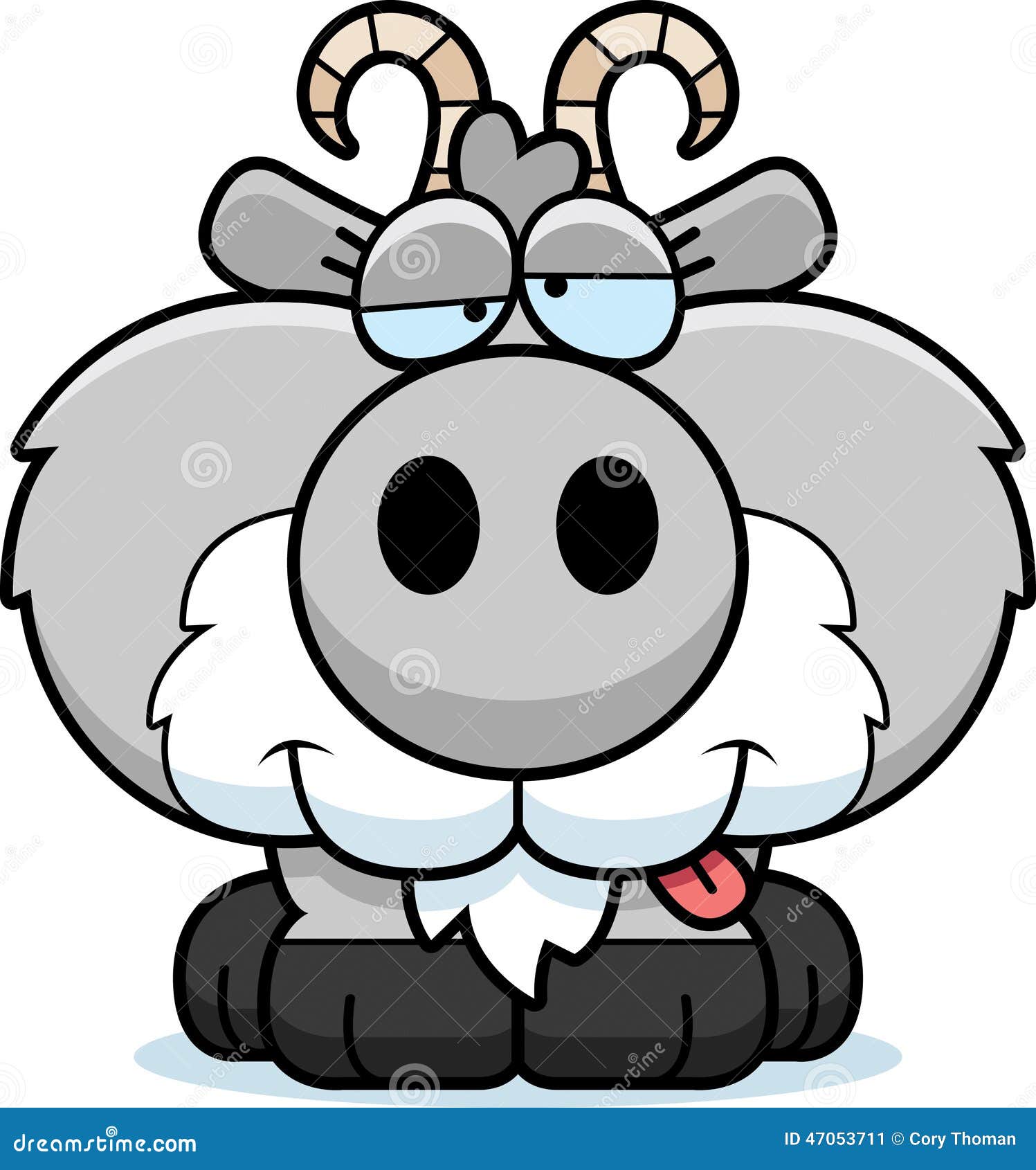 Cartoon Goofy Goat stock vector. Illustration of clip - 47053711