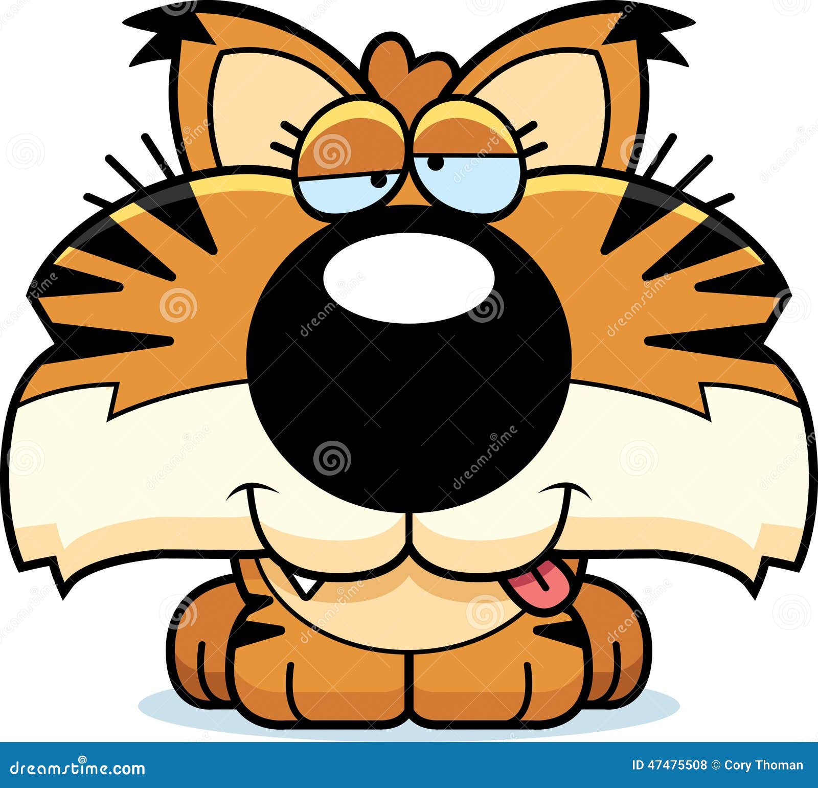 Cartoon Goofy Lynx stock vector. Illustration of clip - 47475508
