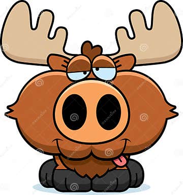 Cartoon Goofy Moose stock vector. Illustration of happy - 47475791
