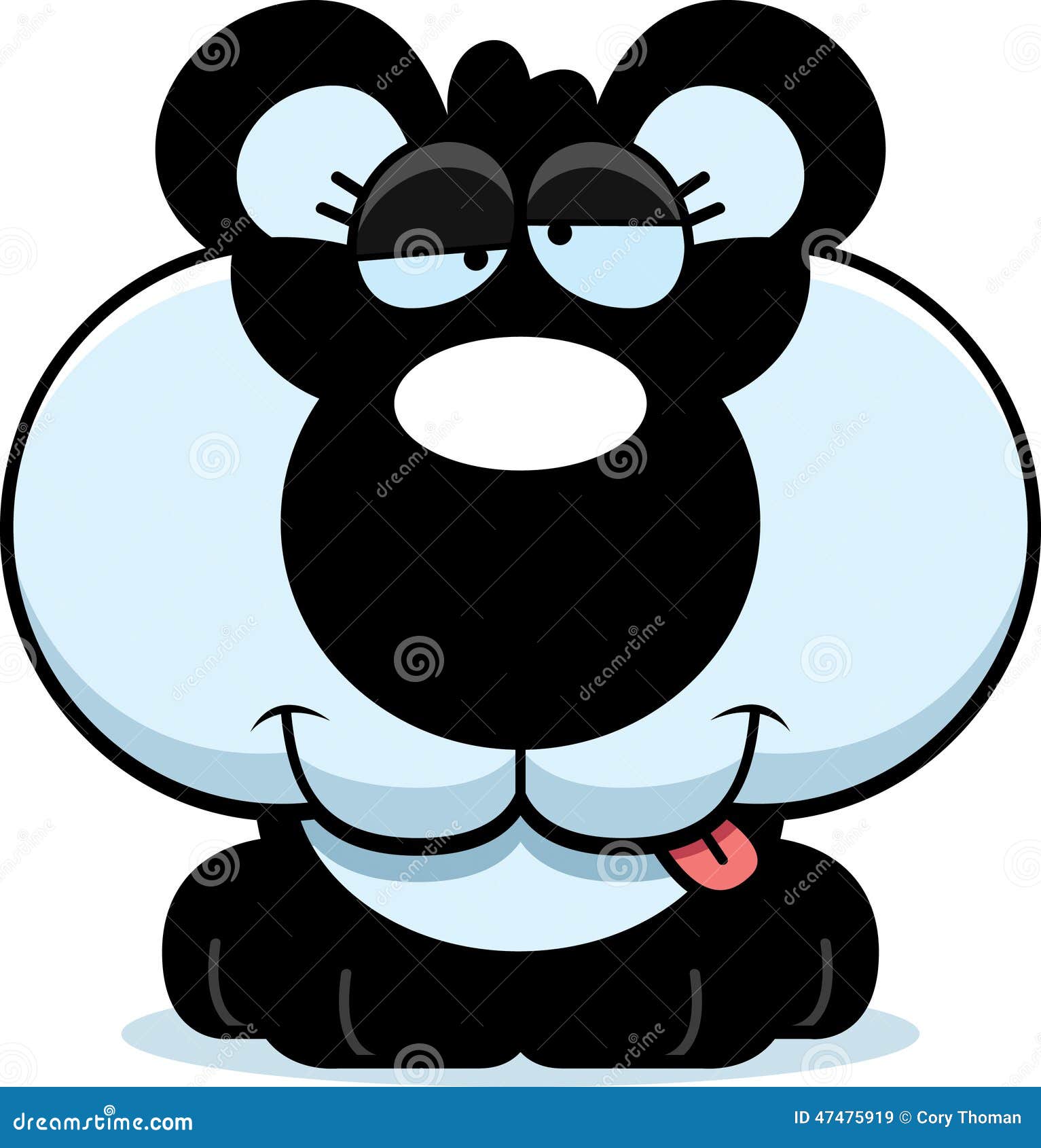 Cartoon Goofy Panda Cub stock vector. Illustration of clip - 47475919