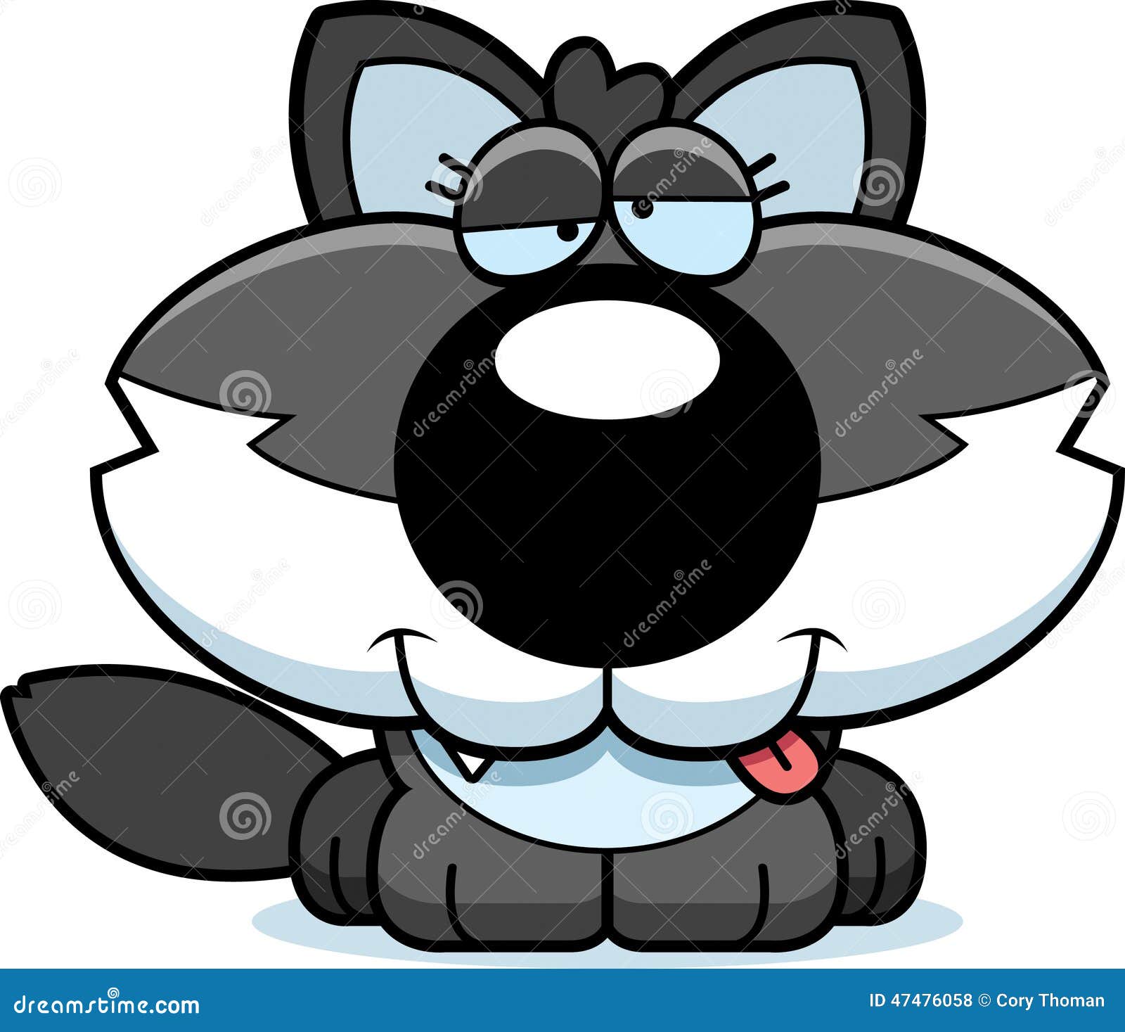 Cartoon Goofy Wolf Pup stock vector. Illustration of coyote - 47476058