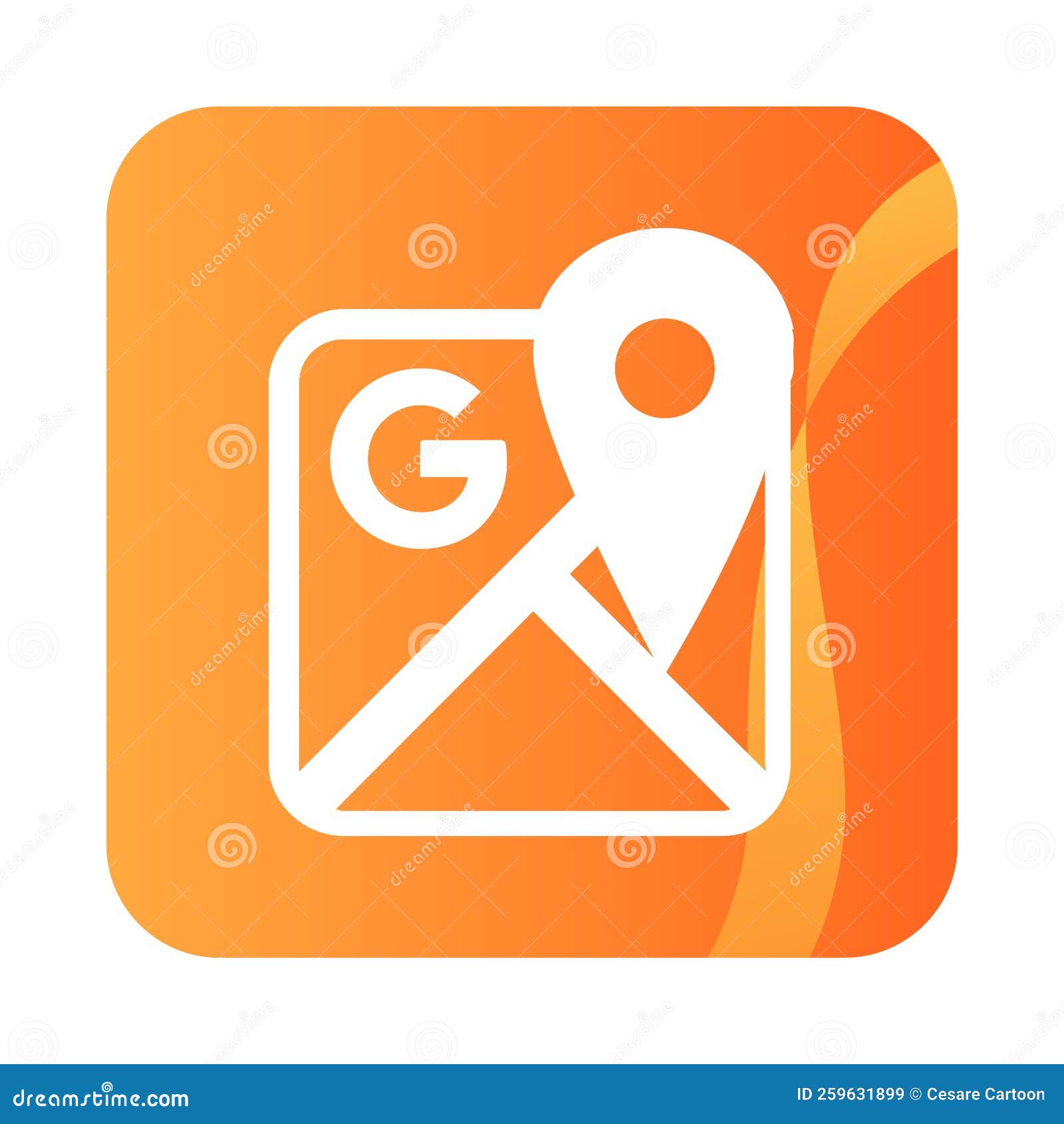 Cartoon google maps redactionele stock afbeelding. Illustration of ...