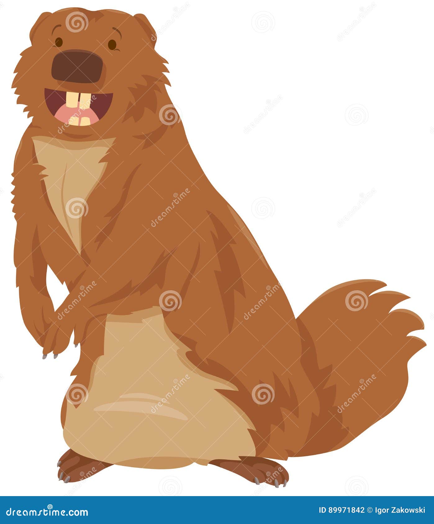 Cartoon Gopher Animal Character Stock Vector - Illustration of smile ...