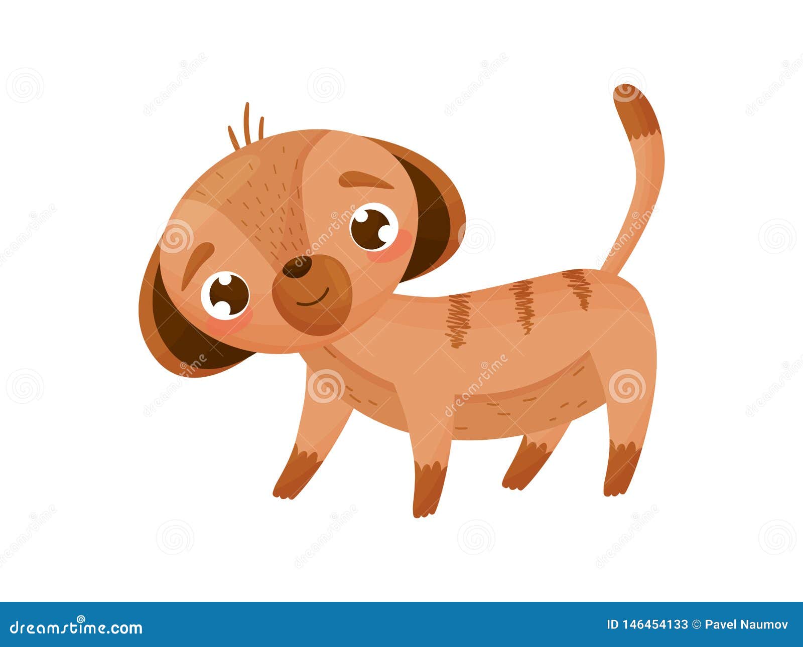 Cartoon Gopher Animal Character Vector Illustration | CartoonDealer.com ...