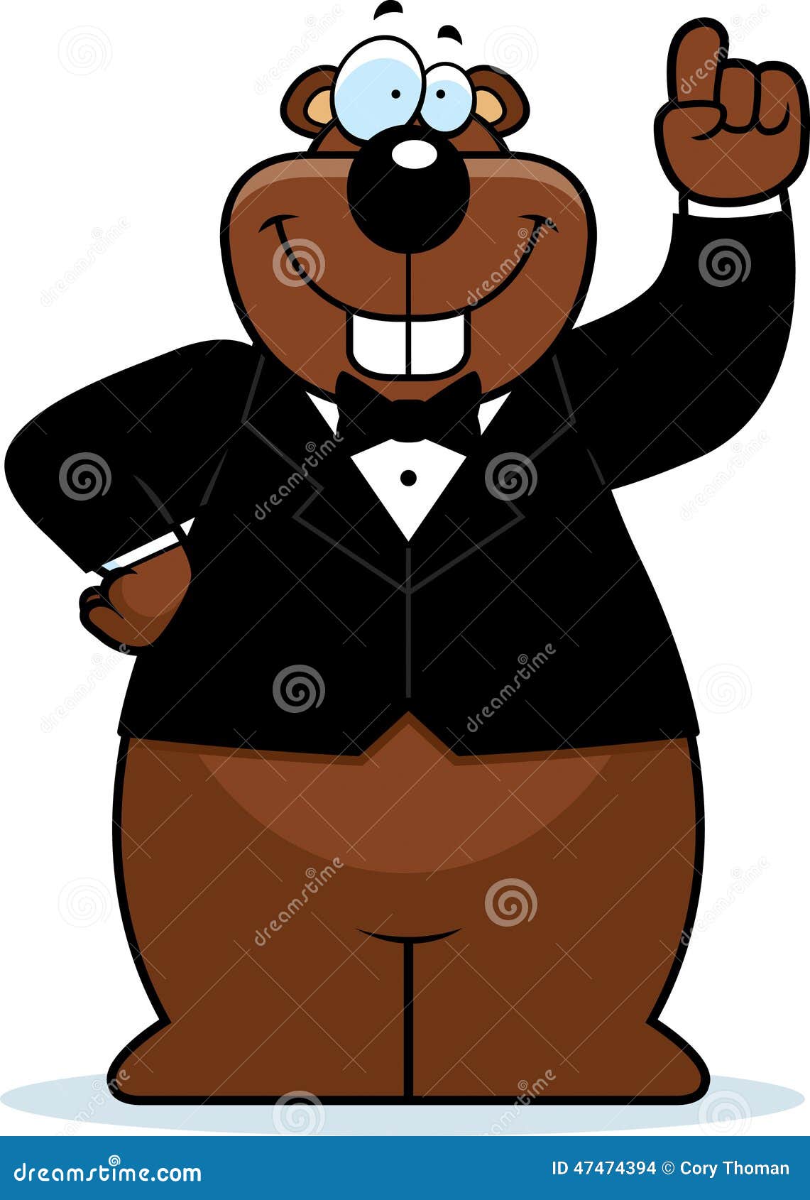 Cartoon Gopher Tuxedo stock vector. Illustration of vector - 47474394