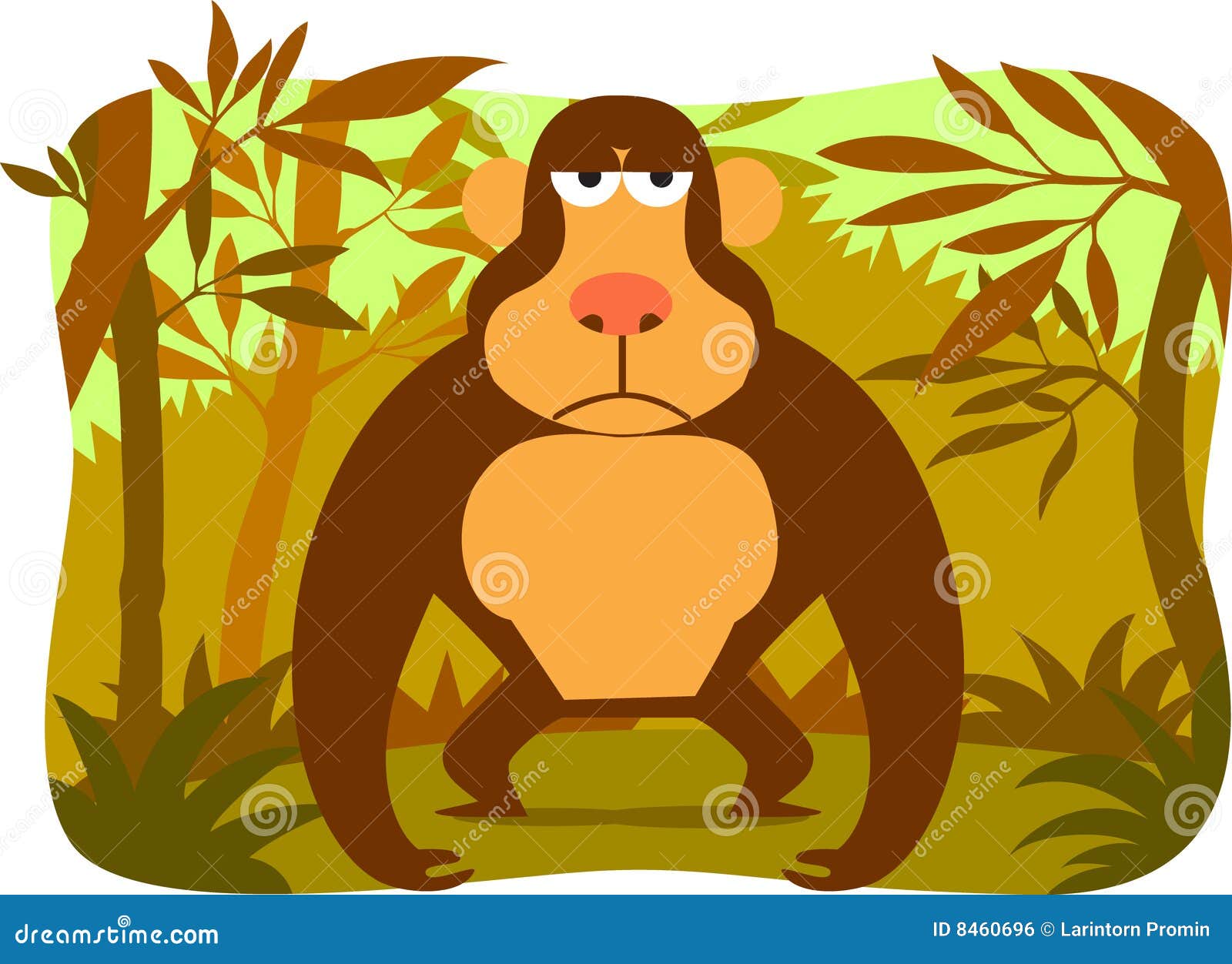 Cartoon gorilla stock illustration. Illustration of cartoon - 8460696
