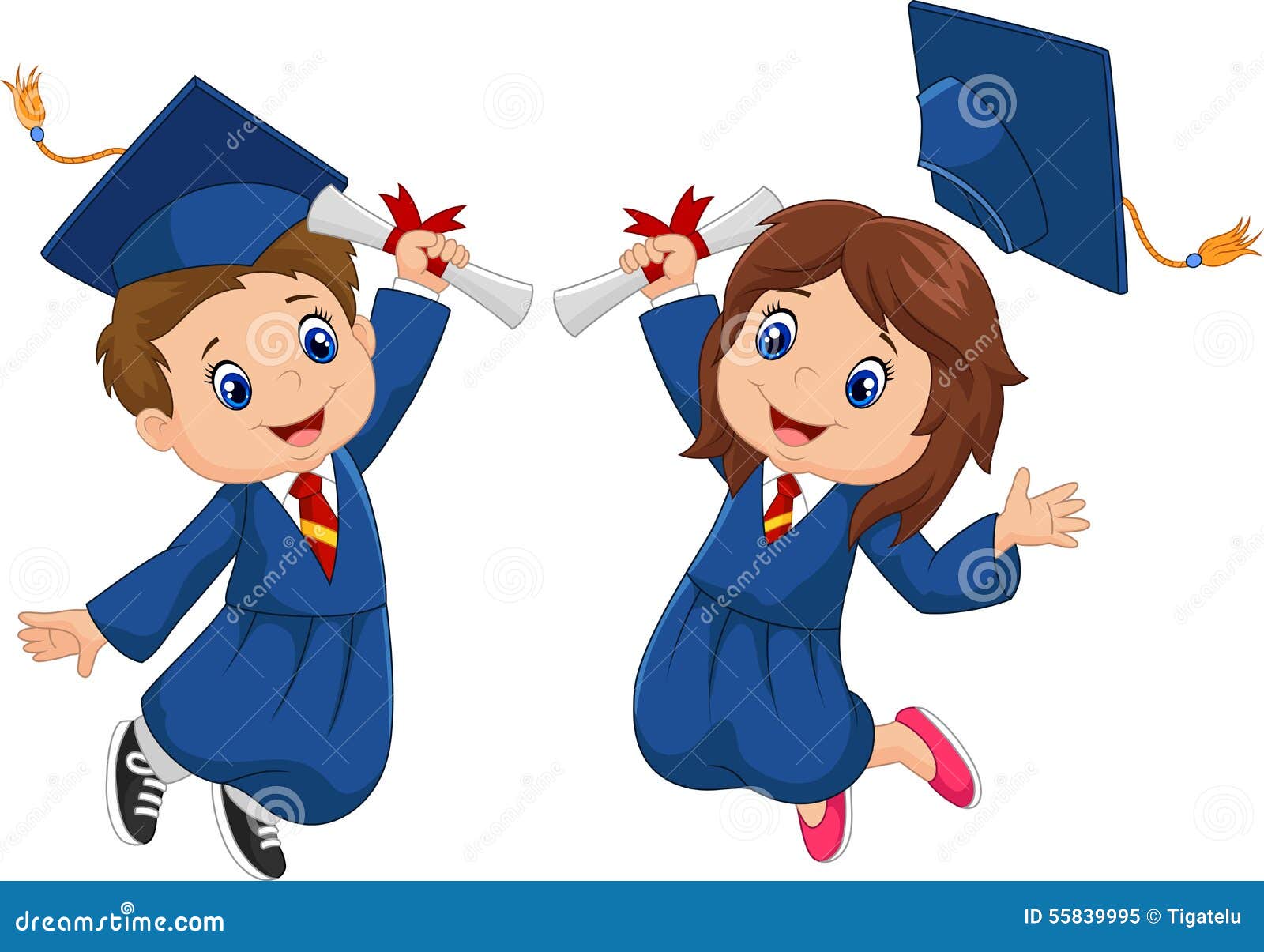 Cartoon Graduation Celebration Stock Vector - Illustration of comic ...