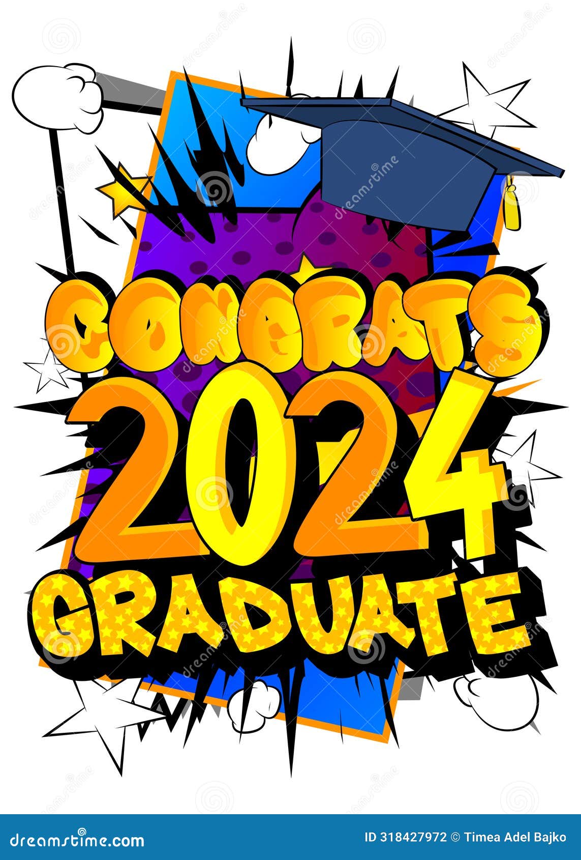 Cartoon Graduation, Comic Book Education Retro Vector Comics Pop Art Design Stock Vector ...
