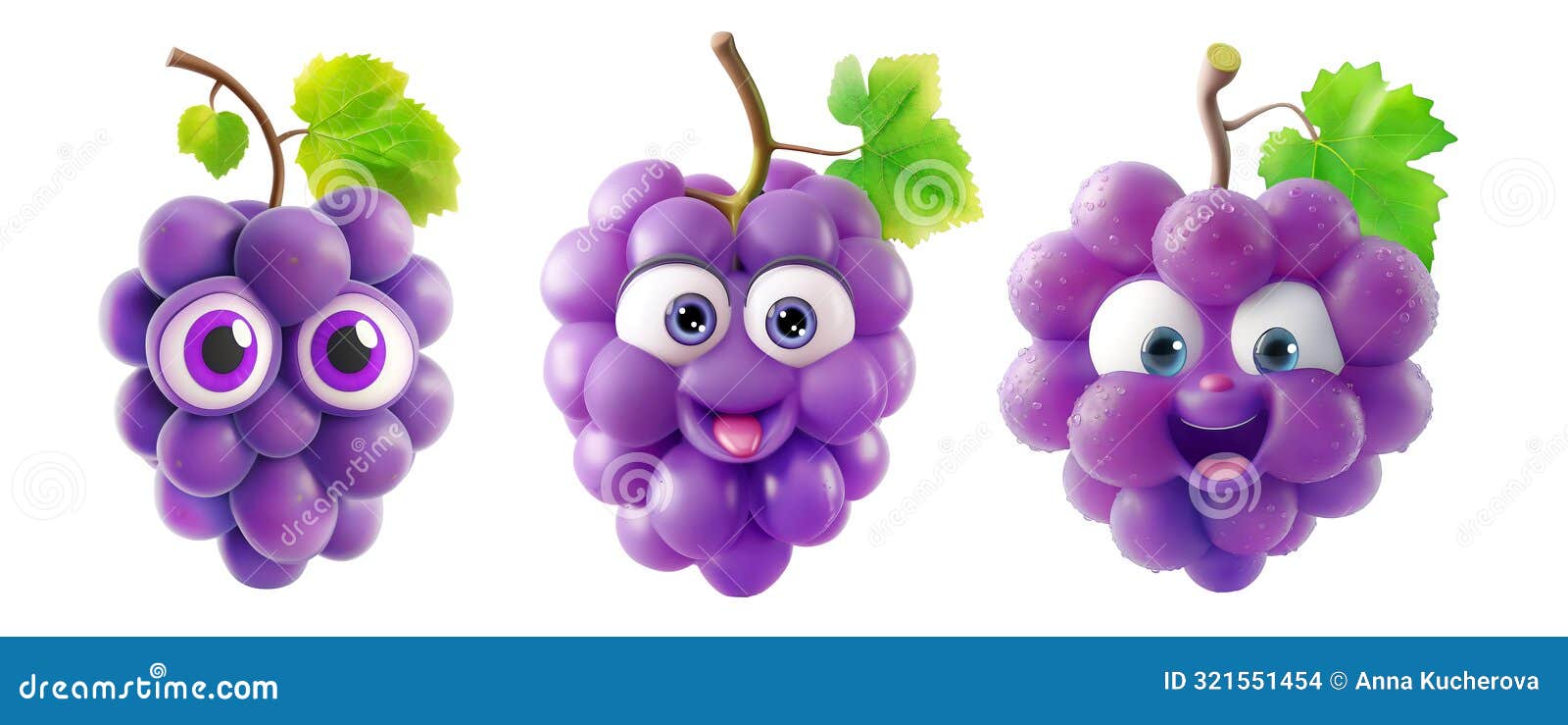 Cartoon grape characters stock photo. Illustration of smile - 321551454