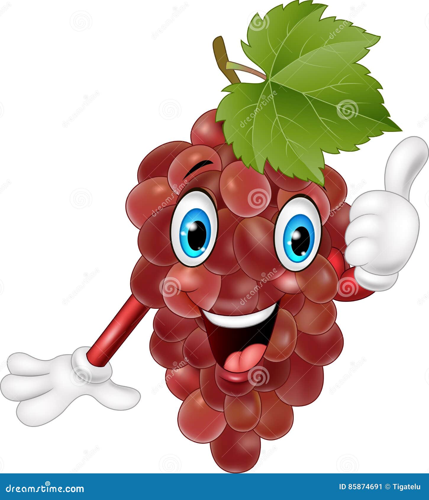 Cartoon Grape. Vector Illustration. Coloring And Dot To Dot Game ...