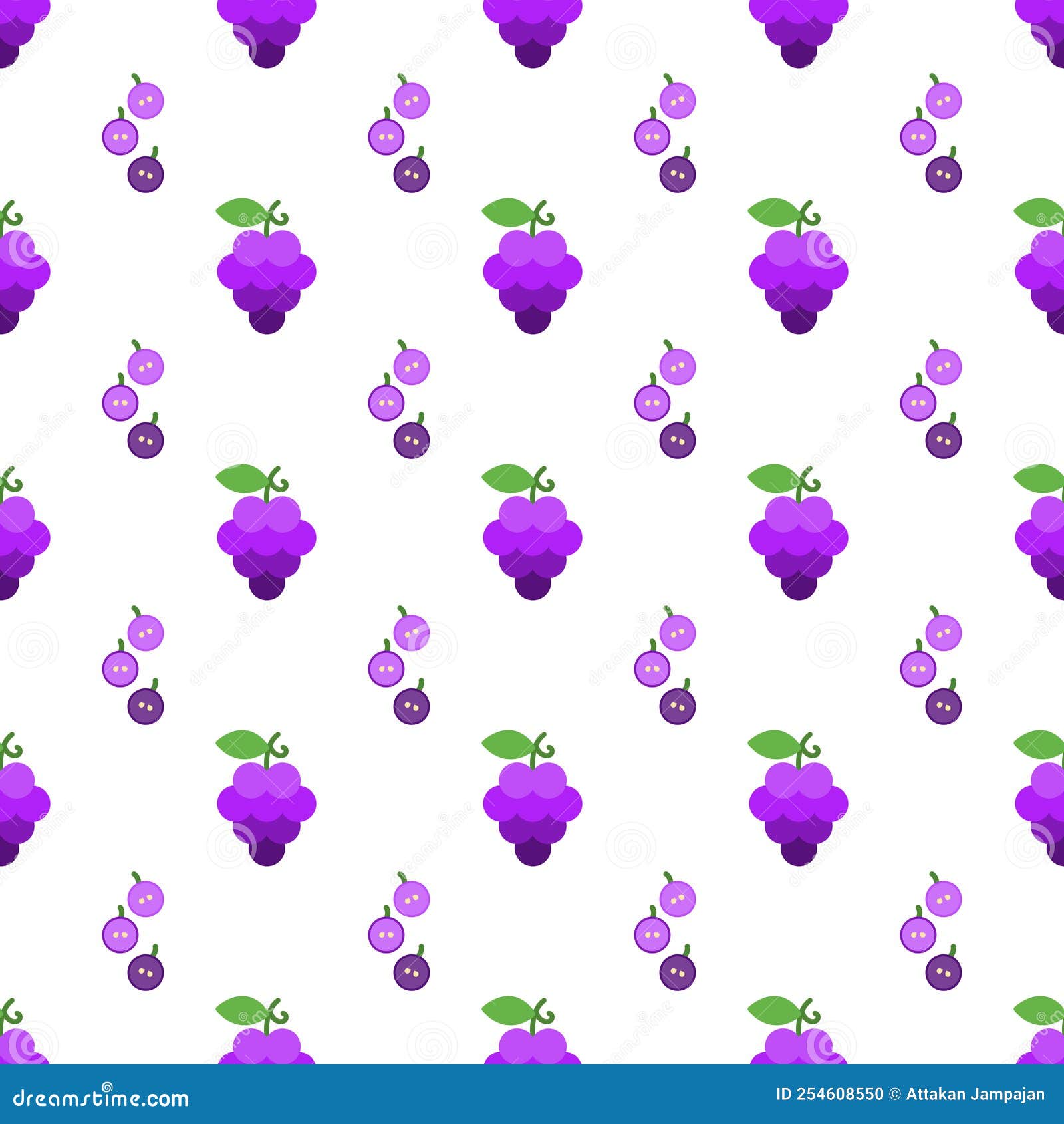 Cartoon Grape Seamless Pattern Background. Stock Vector - Illustration ...