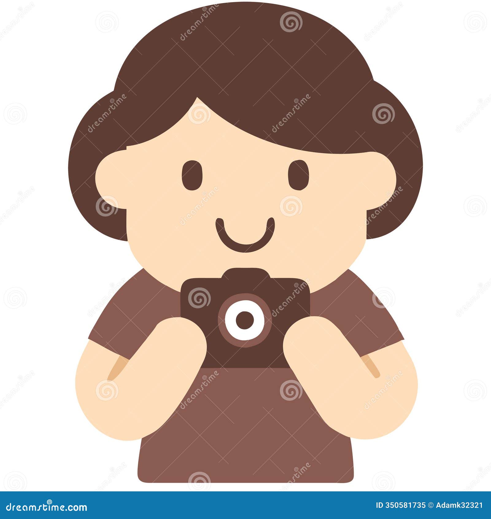 Cartoon Grapher Character Holding Camera Vector Illustration for ...