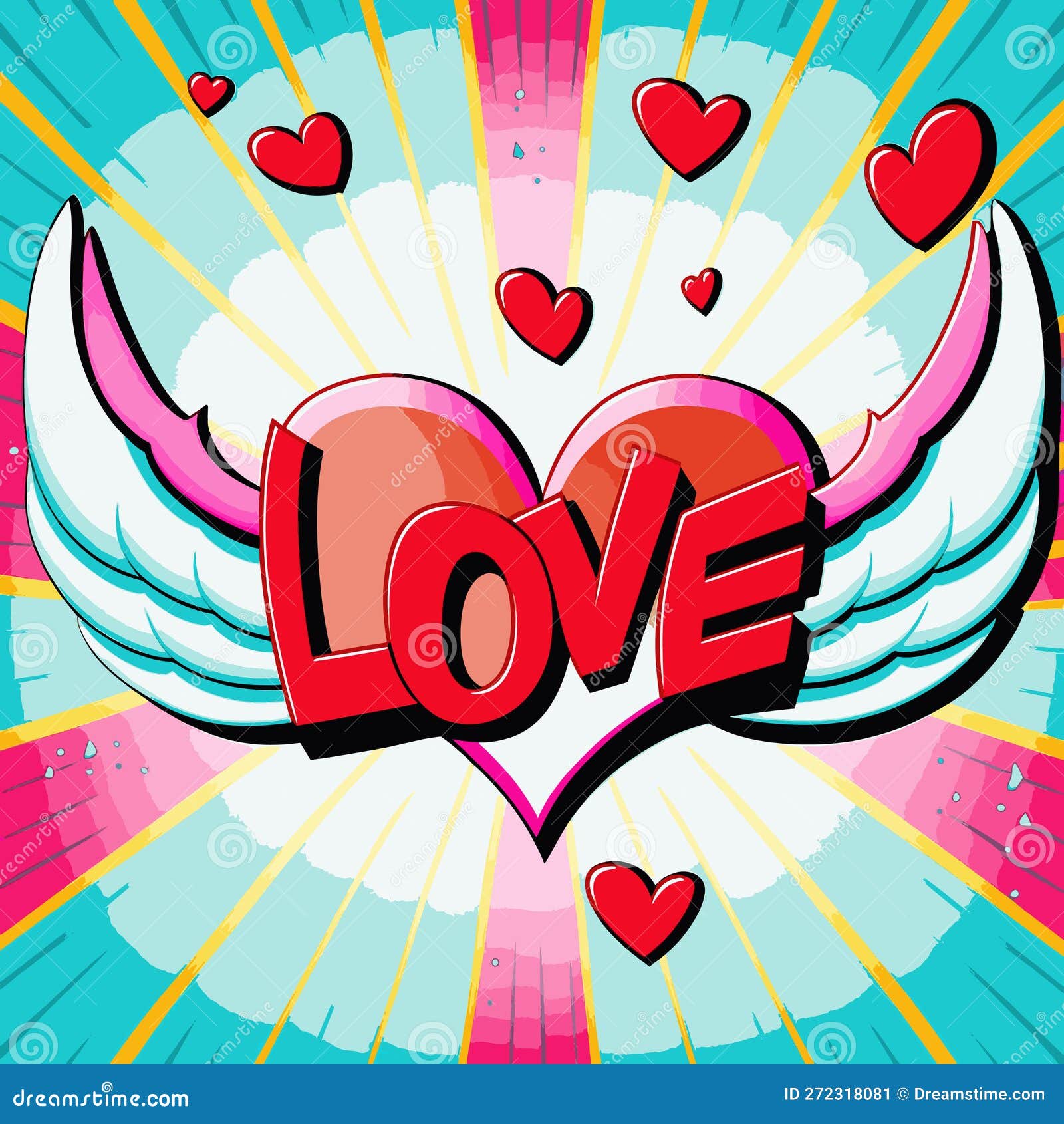 Cartoon Graphic Drawing of a Singing Heart Stock Vector - Illustration ...