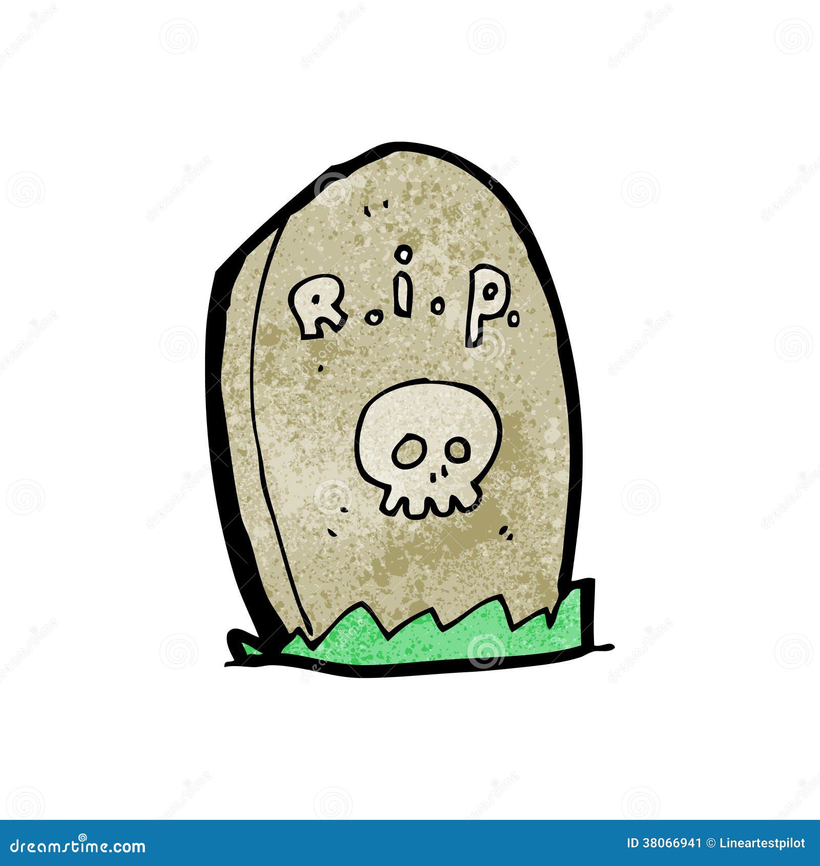 Cartoon grave stock vector. Illustration of doodle, drawing - 38066941