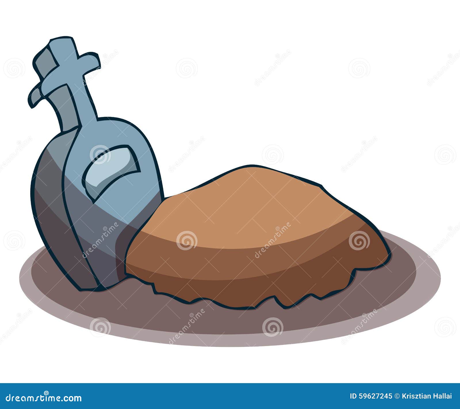 Cartoon Grave, Vector Illustration. Stock Vector - Illustration of ...
