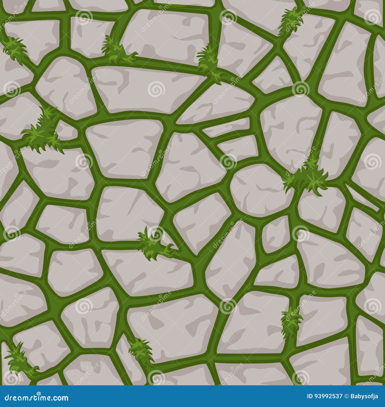 Cartoon Grass Texture Seamless