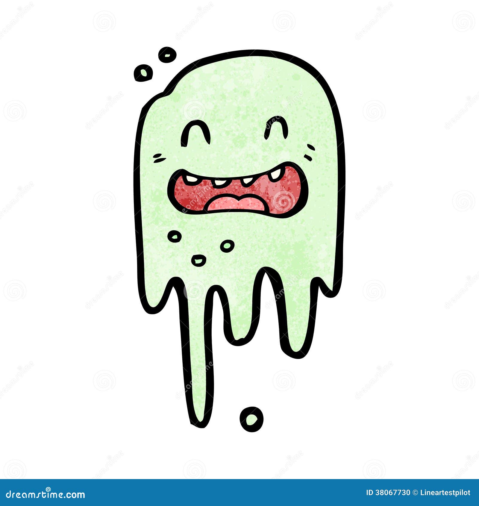 Cartoon green ghost stock vector. Illustration of artwork - 38067730