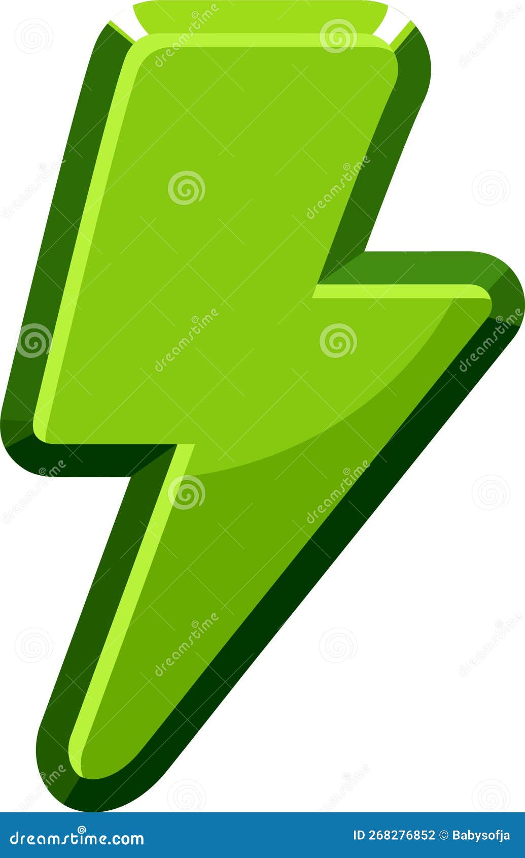 Cartoon Green Icon Energy, Game Isolated Icon Stock Vector ...