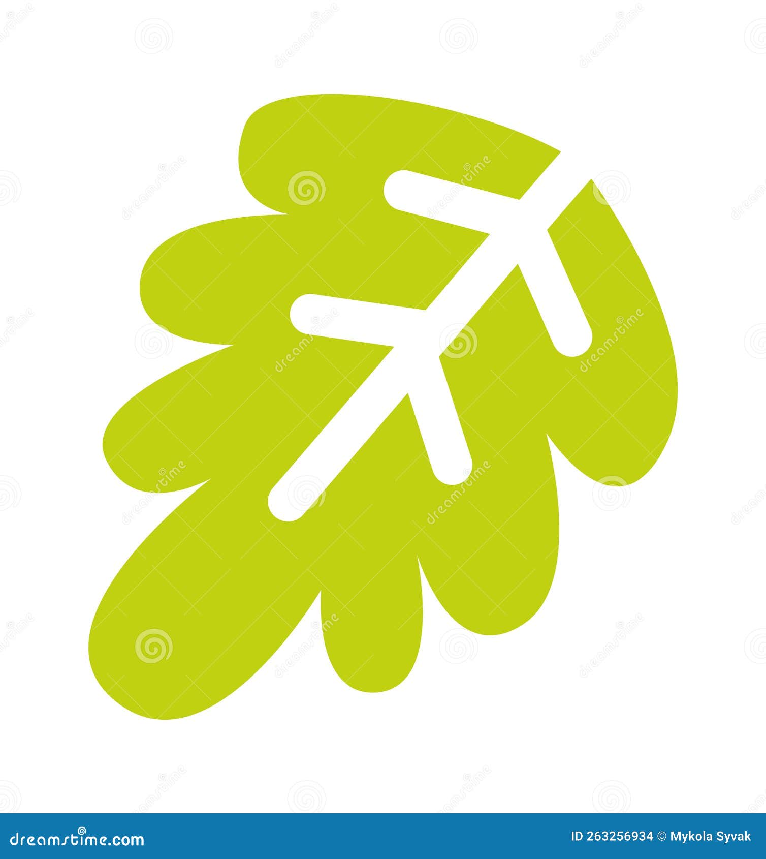 Cartoon Green Leaf stock vector. Illustration of garden - 263256934