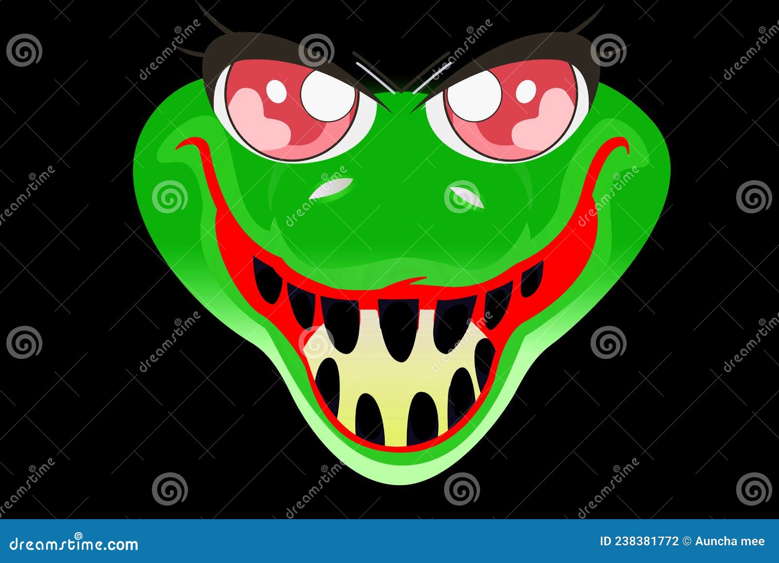 Snake Face Vector Illustration | CartoonDealer.com #97995918
